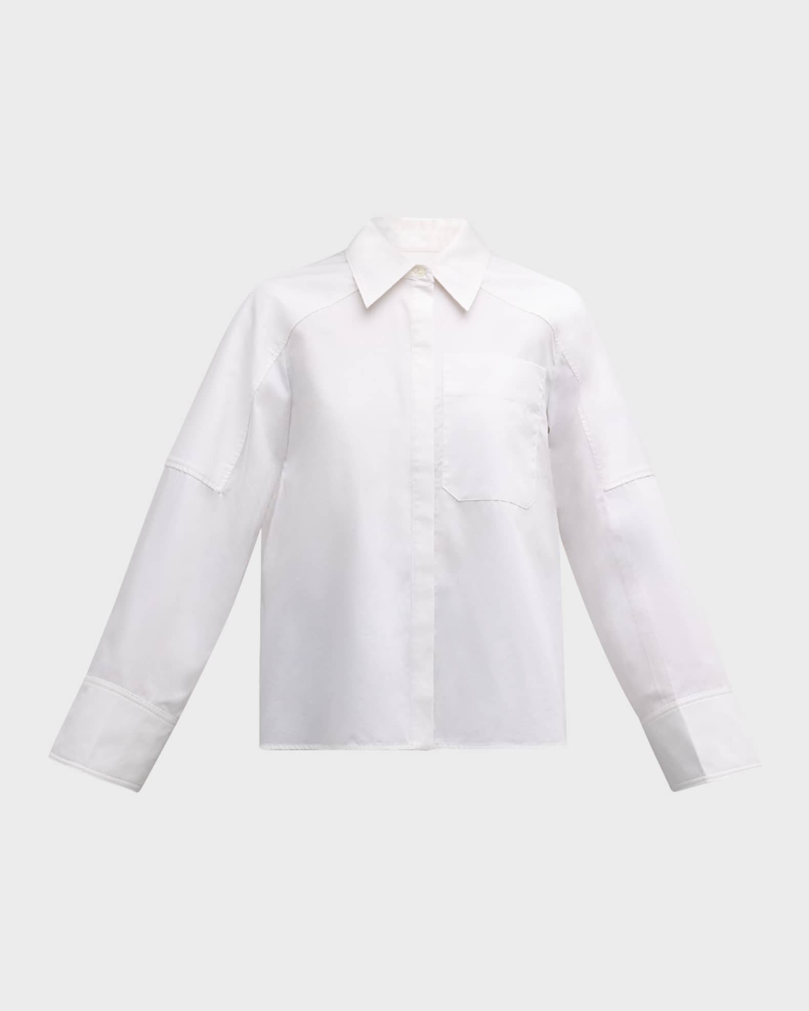 Co Shoulder-Yoke Oversized Cotton Shirt | Neiman Marcus