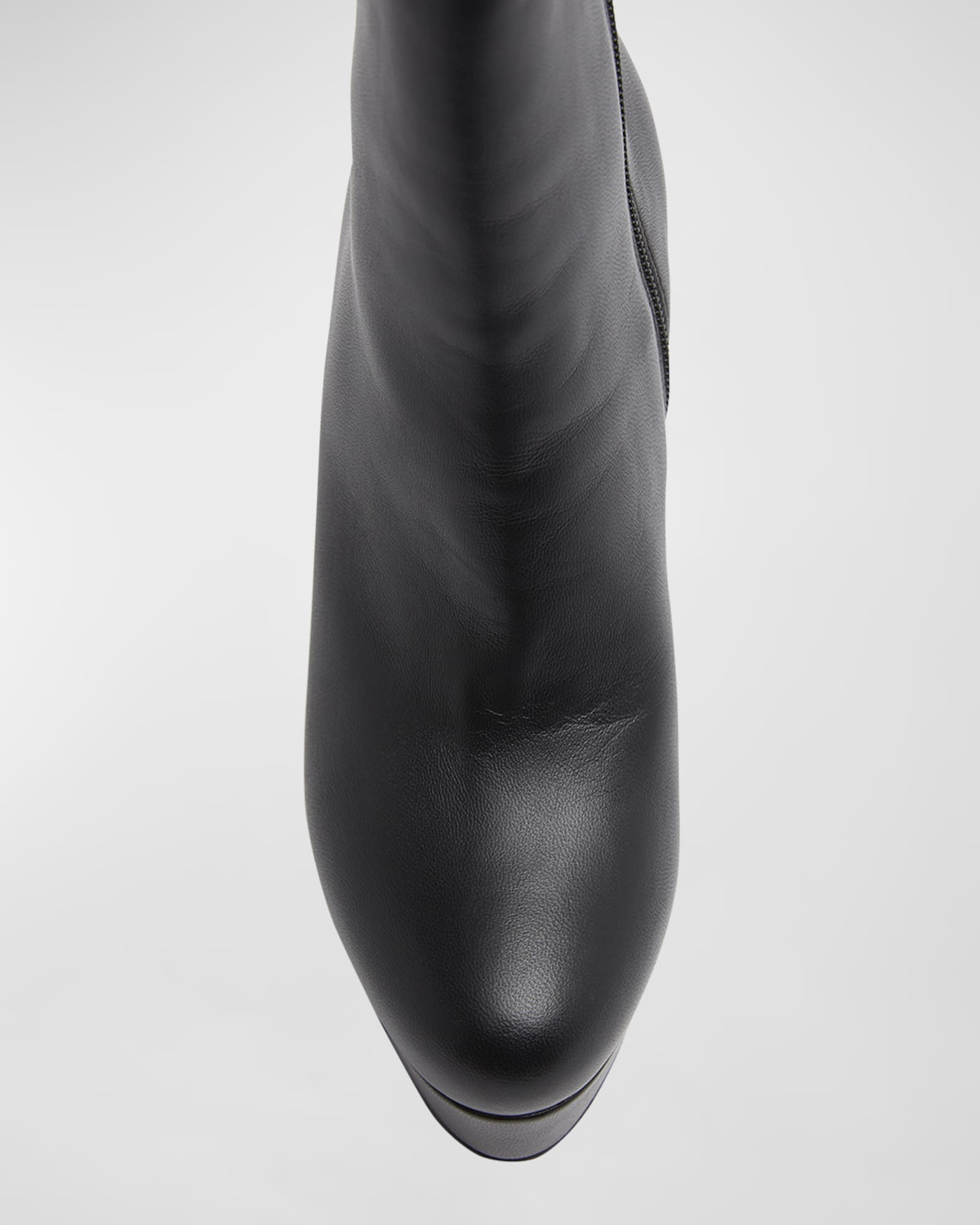 Christian Louboutin 130mm Loo Leather Platform Booties | Neiman Marcus