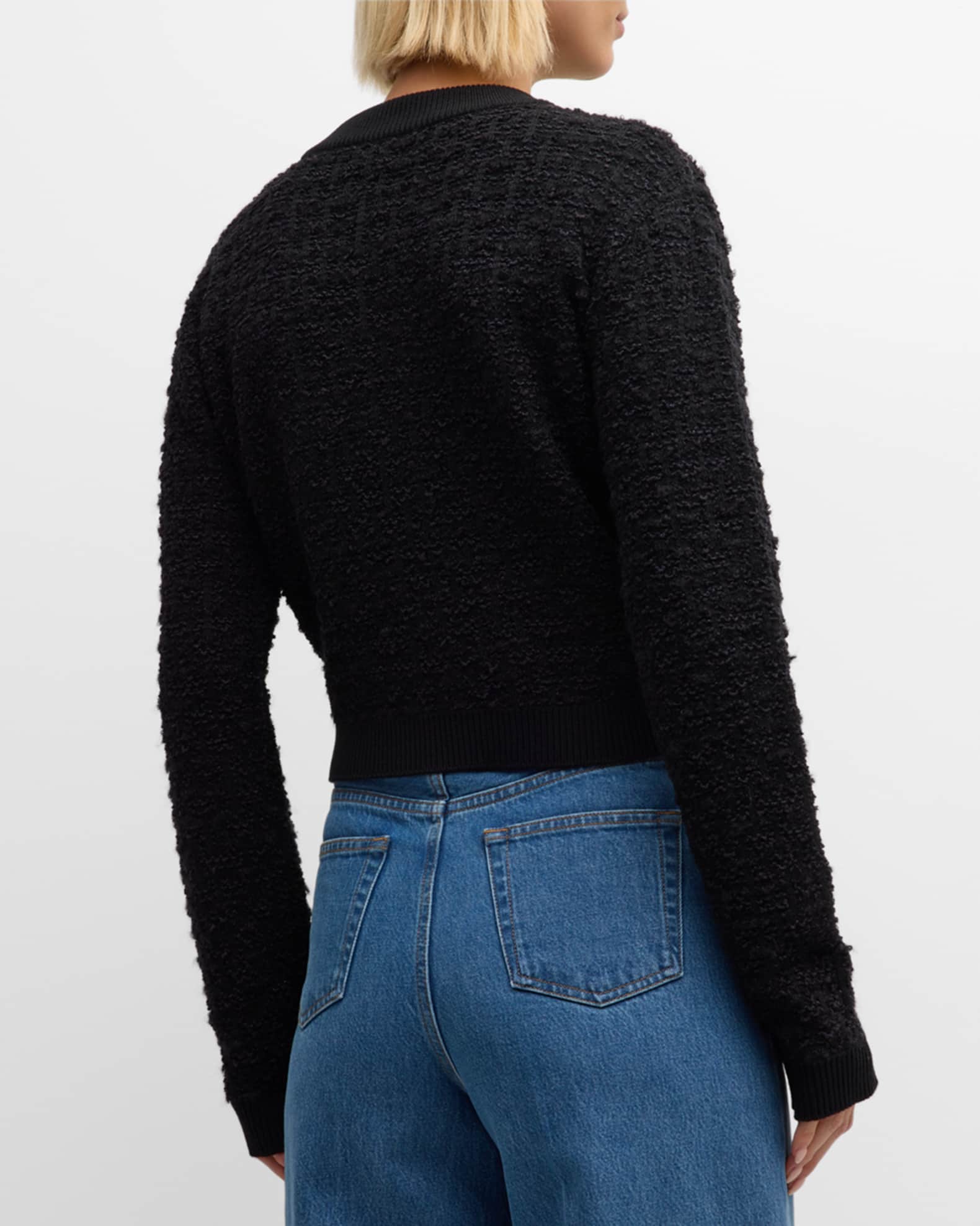 Versace Tweed Knit Cardigan | Neiman Marcus