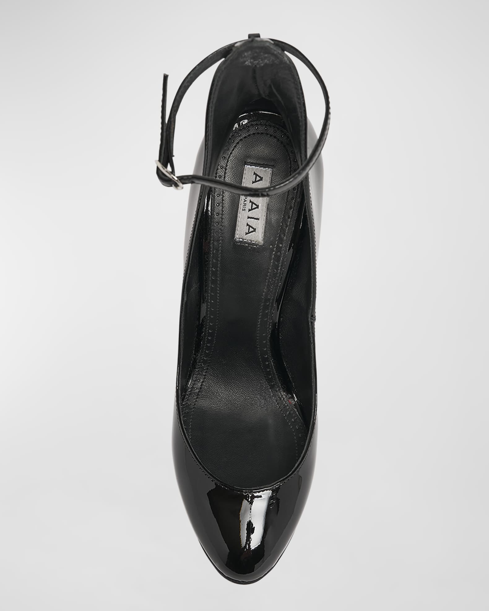 ALAIA Patent Ankle-Strap Stiletto Pumps | Neiman Marcus