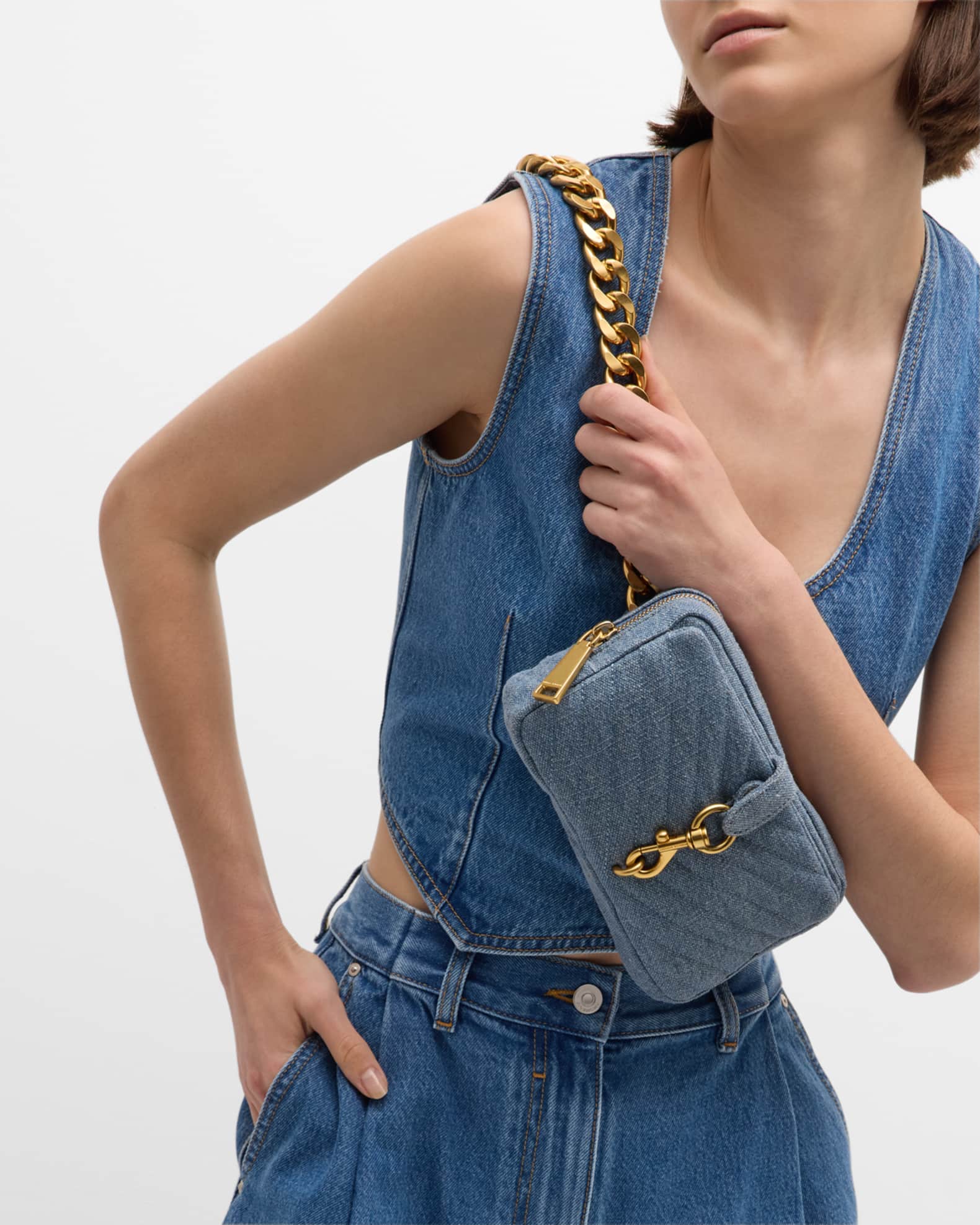 Rebecca Minkoff Edie Denim Belt Bag | Neiman Marcus