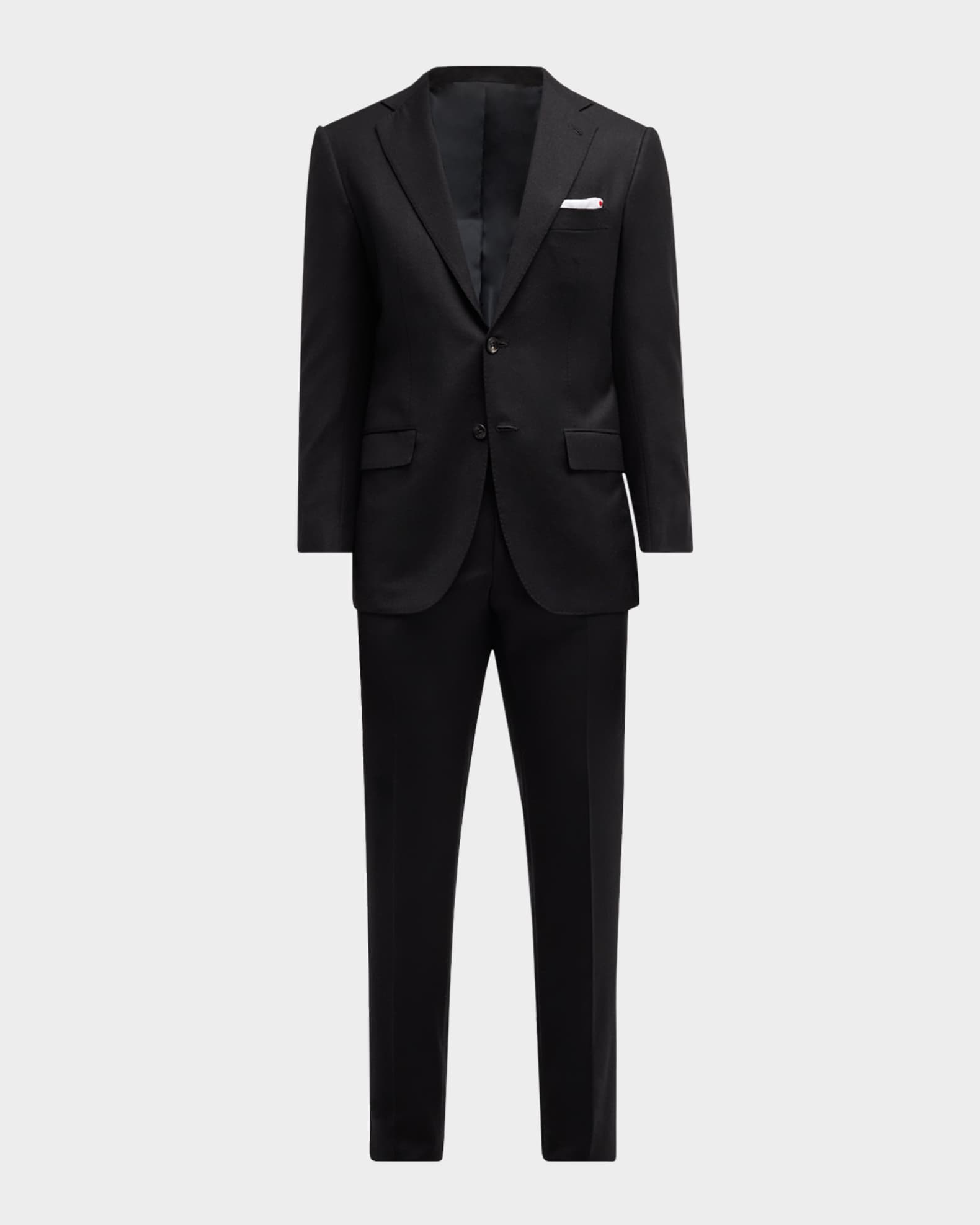 Kiton Men's Wool-Cashmere Solid Suit | Neiman Marcus