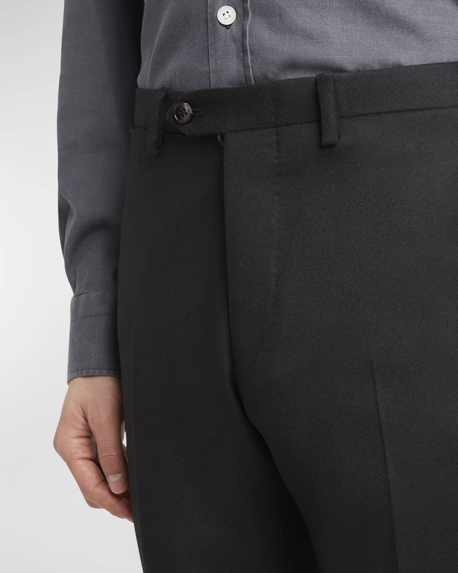 Kiton Men's Wool-Cashmere Solid Suit | Neiman Marcus