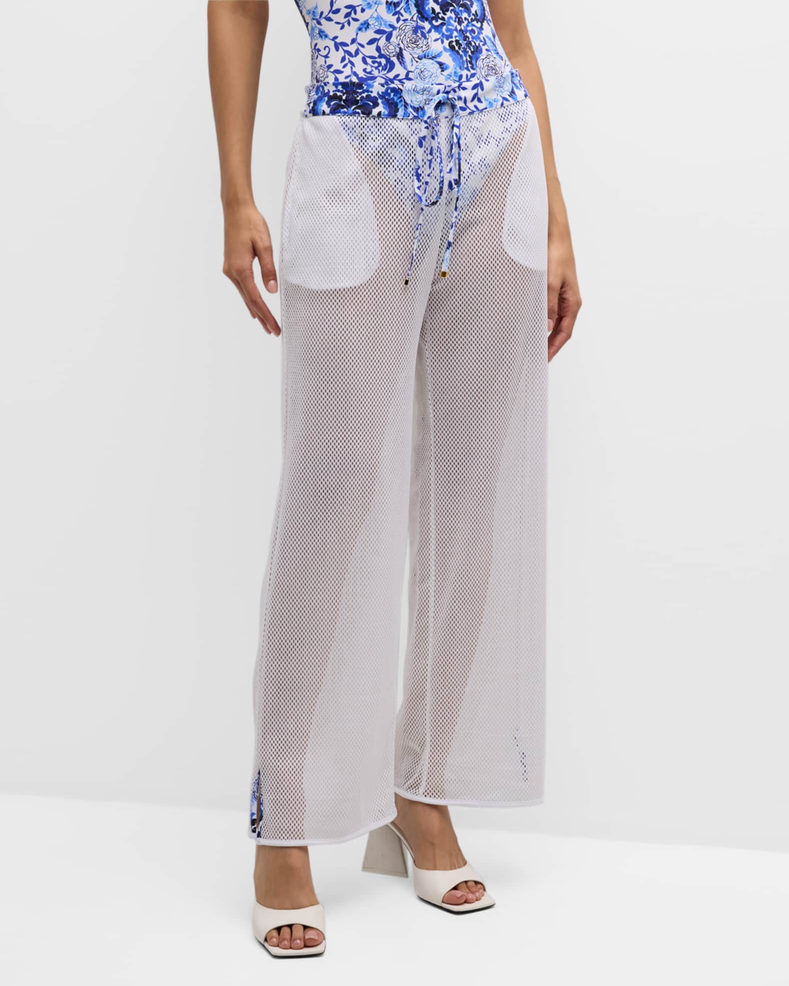 Brendratti Portofino Mesh Net Pants | Neiman Marcus