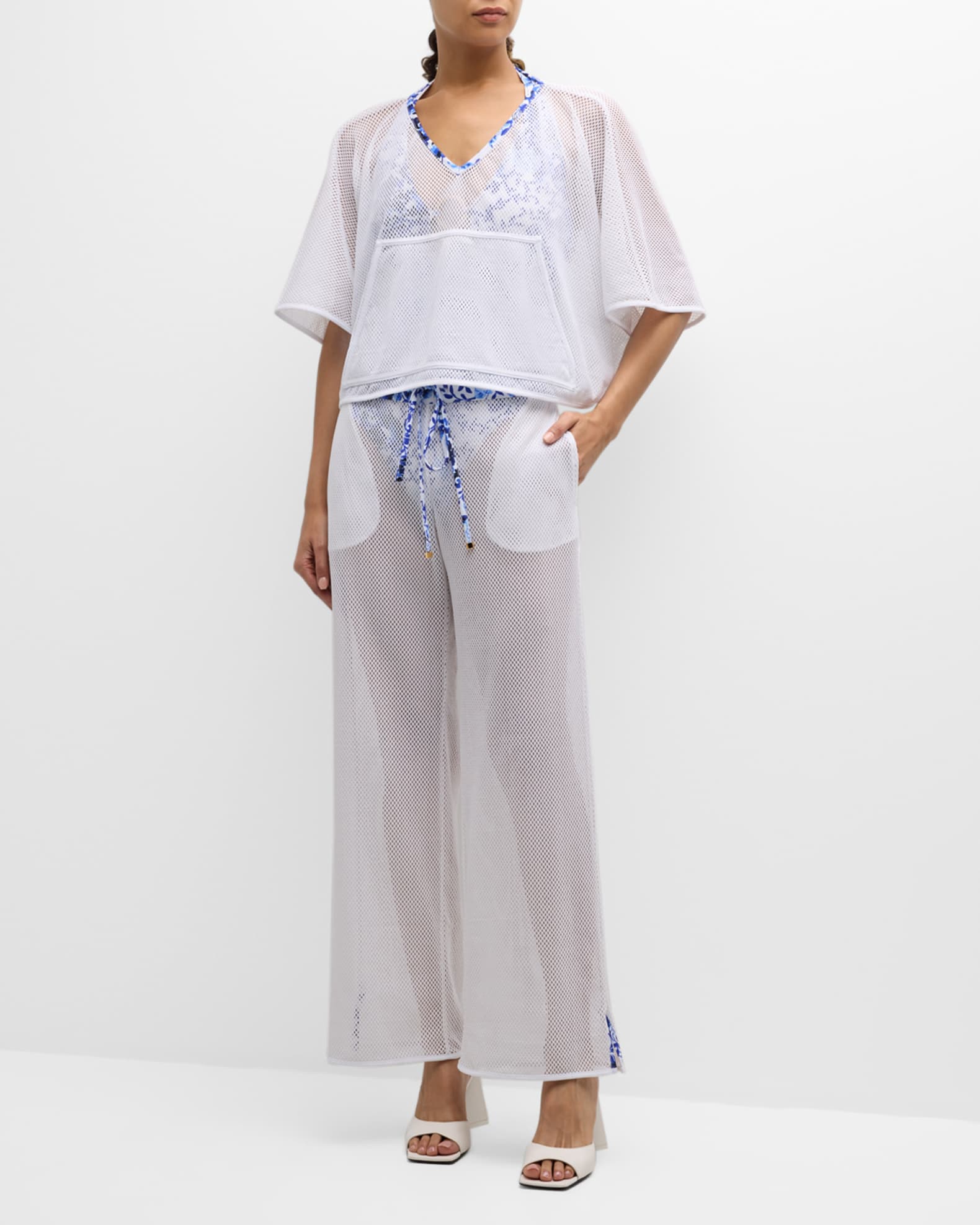 Brendratti Portofino Mesh Net Pants | Neiman Marcus