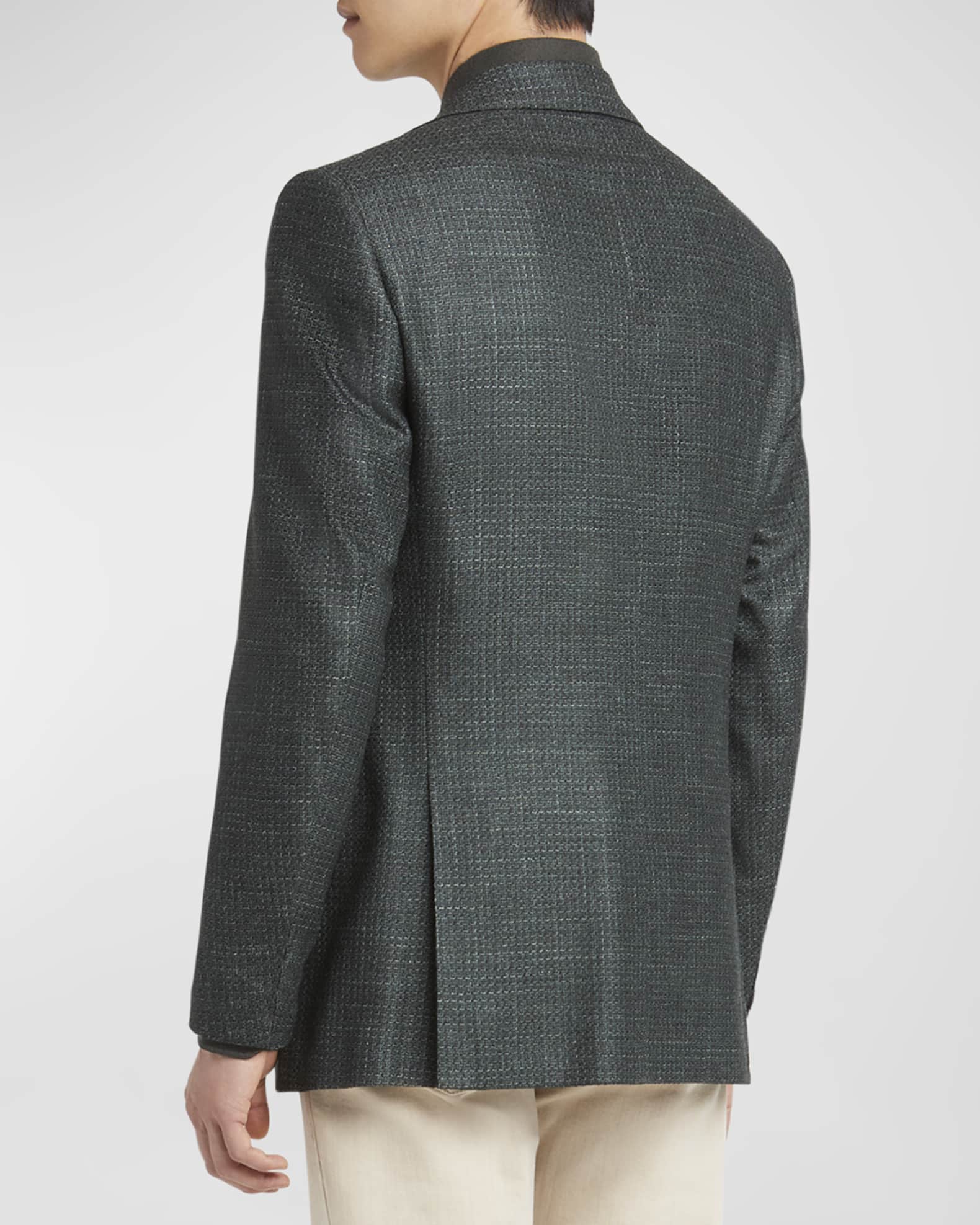 Kiton Men's Cashmere-Wool Textured Blazer | Neiman Marcus