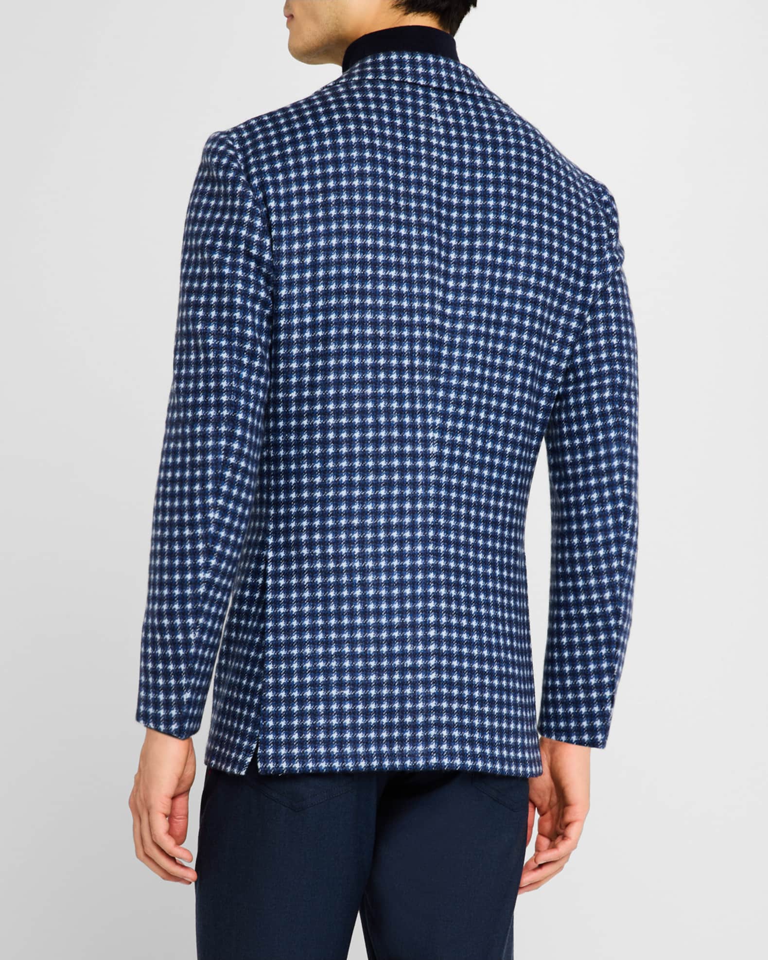 Kiton Men's Cashmere Large Houndstooth Sport Coat | Neiman Marcus
