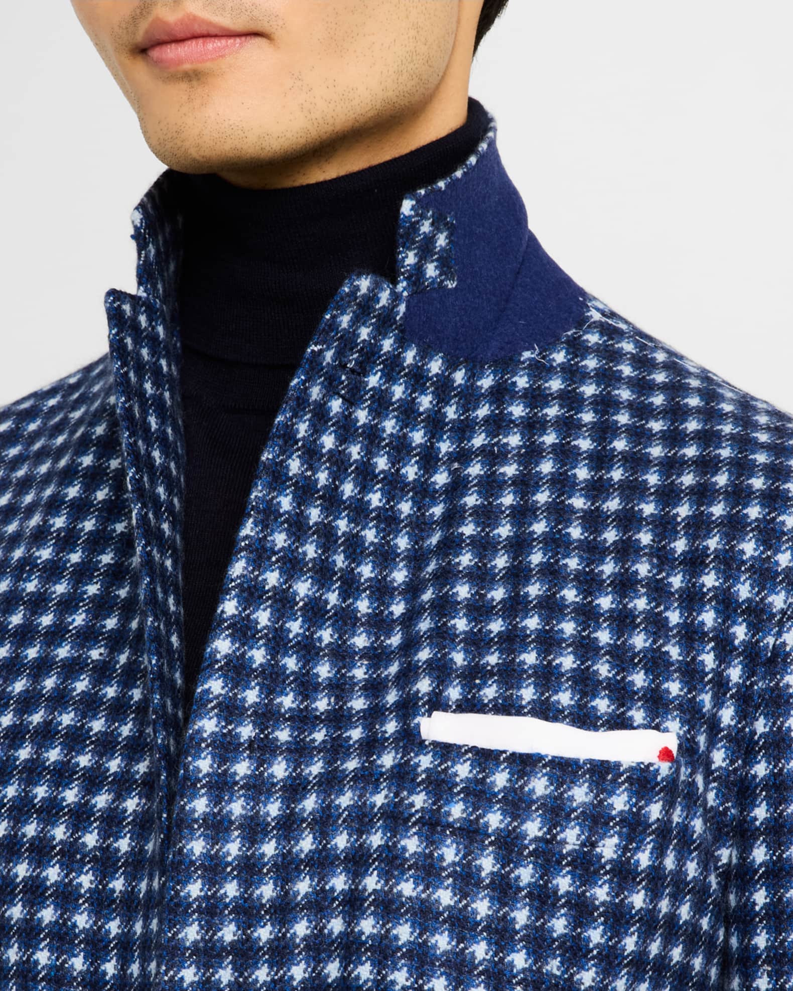 Kiton Men's Cashmere Large Houndstooth Sport Coat | Neiman Marcus