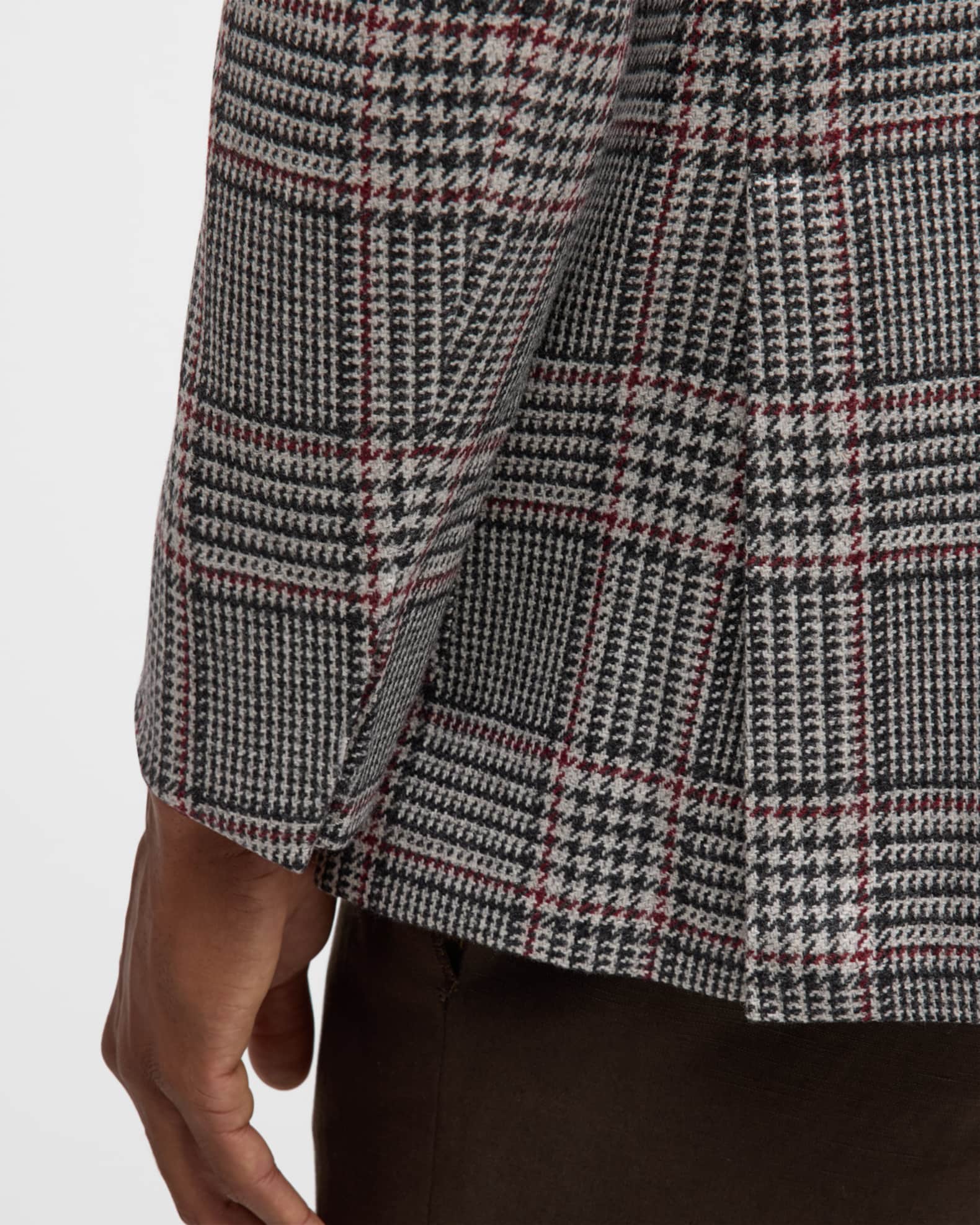 Kiton Men's Cashmere Plaid Sport Coat | Neiman Marcus