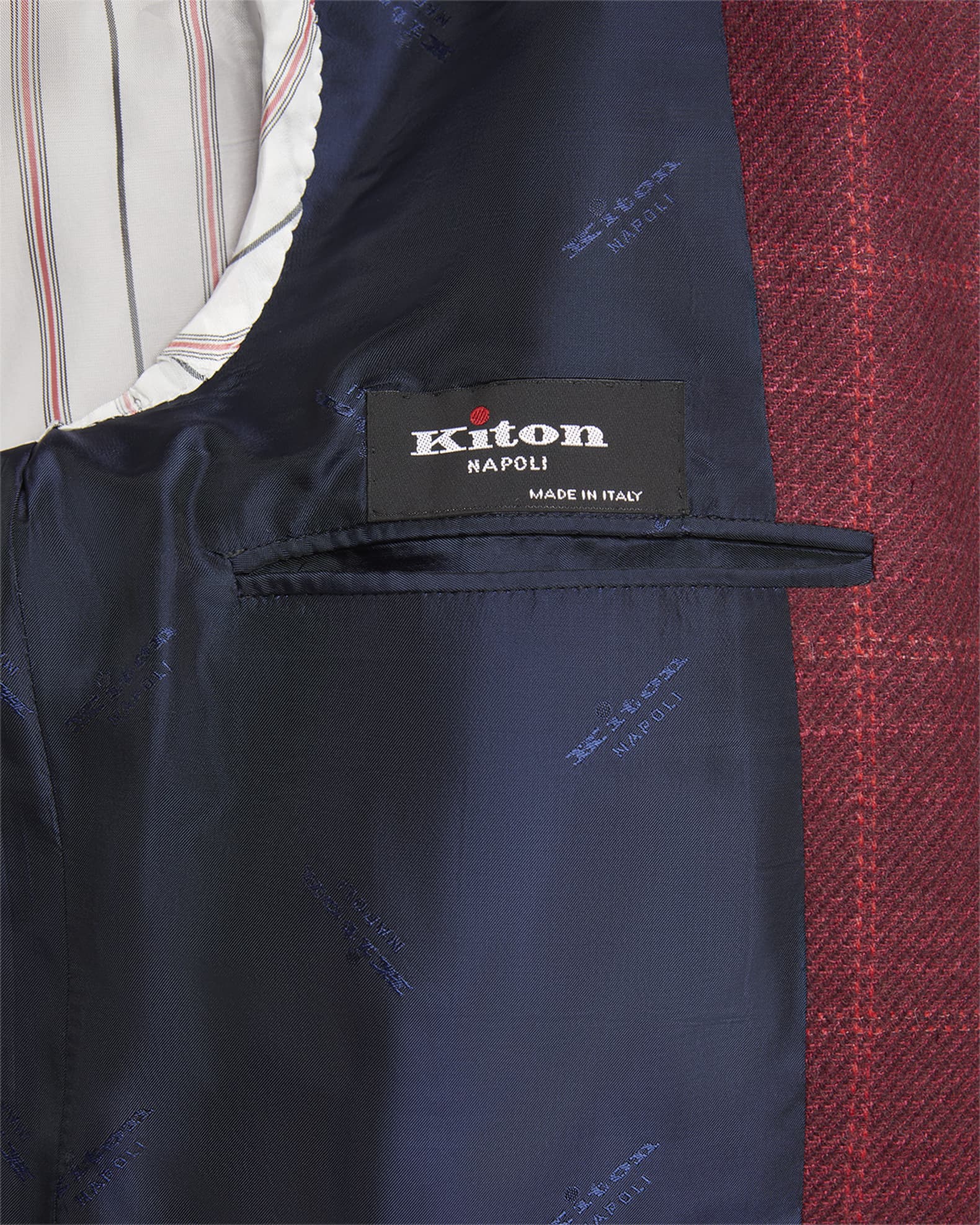 Kiton Men's Cashmere Tonal Windowpane Sport Coat | Neiman Marcus