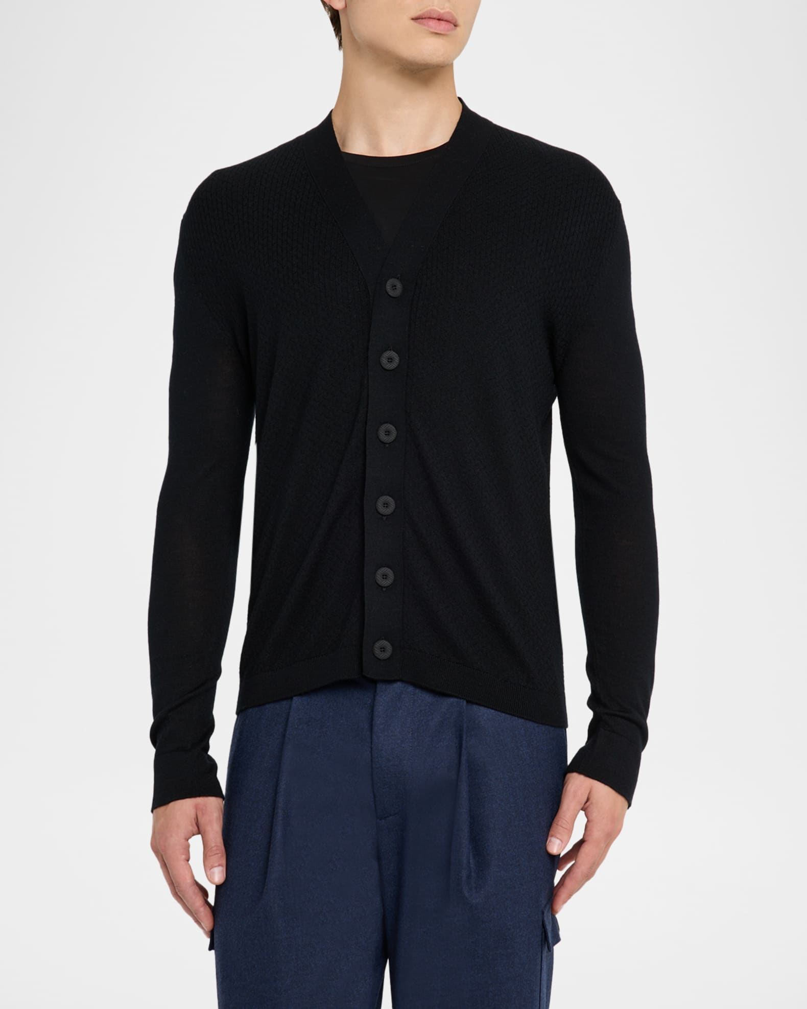 KNT Men's Cotton Knit Cardigan | Neiman Marcus