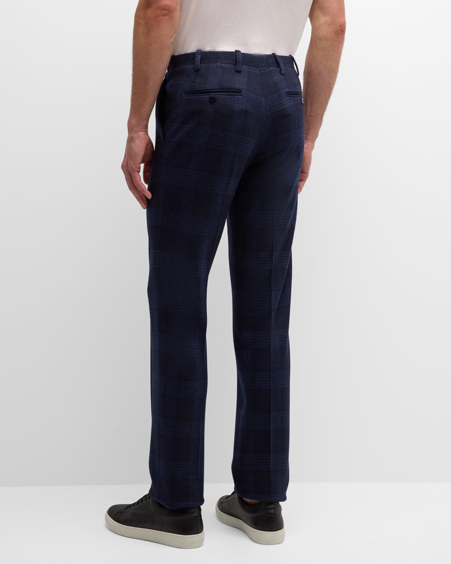 Kiton Men's Straight-Leg Plaid Pants | Neiman Marcus