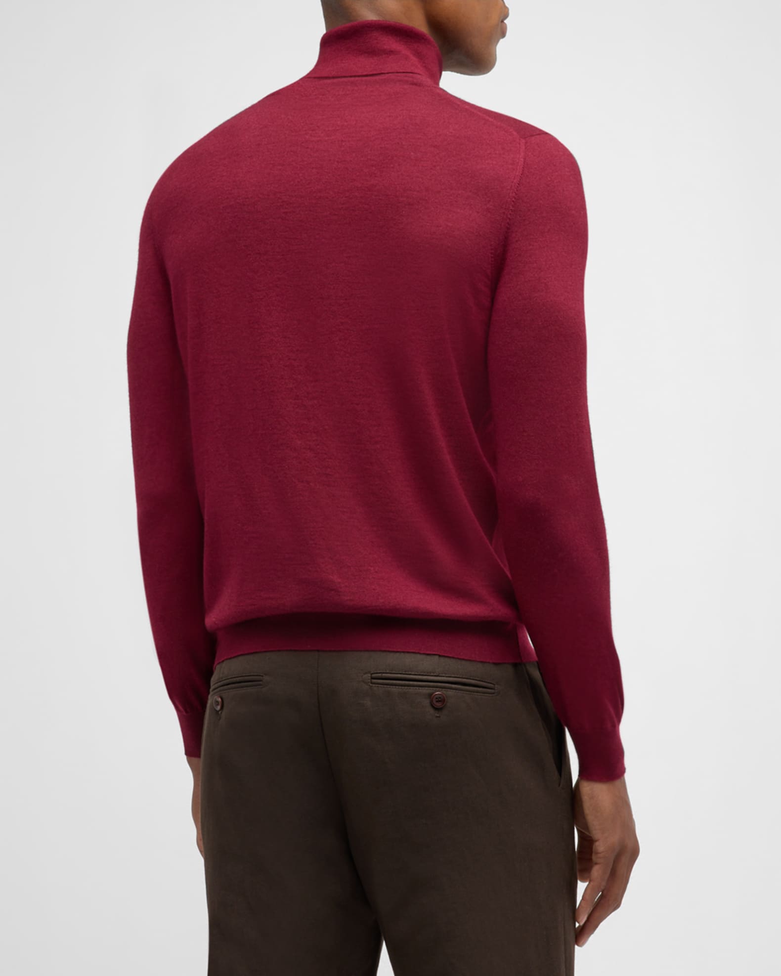 Kiton Men's Wool Turtleneck Shirt | Neiman Marcus