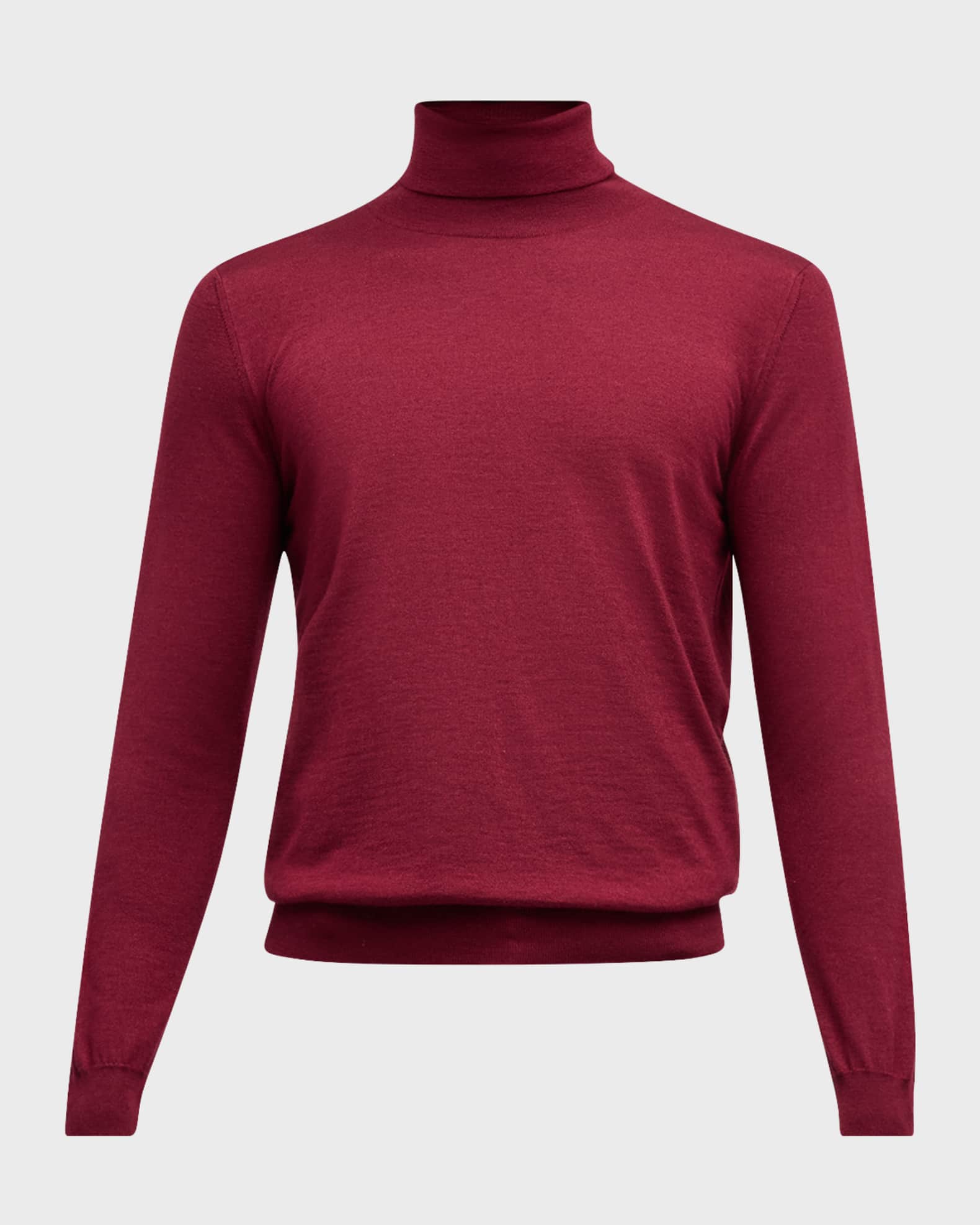 Kiton Men's Wool Turtleneck Shirt | Neiman Marcus