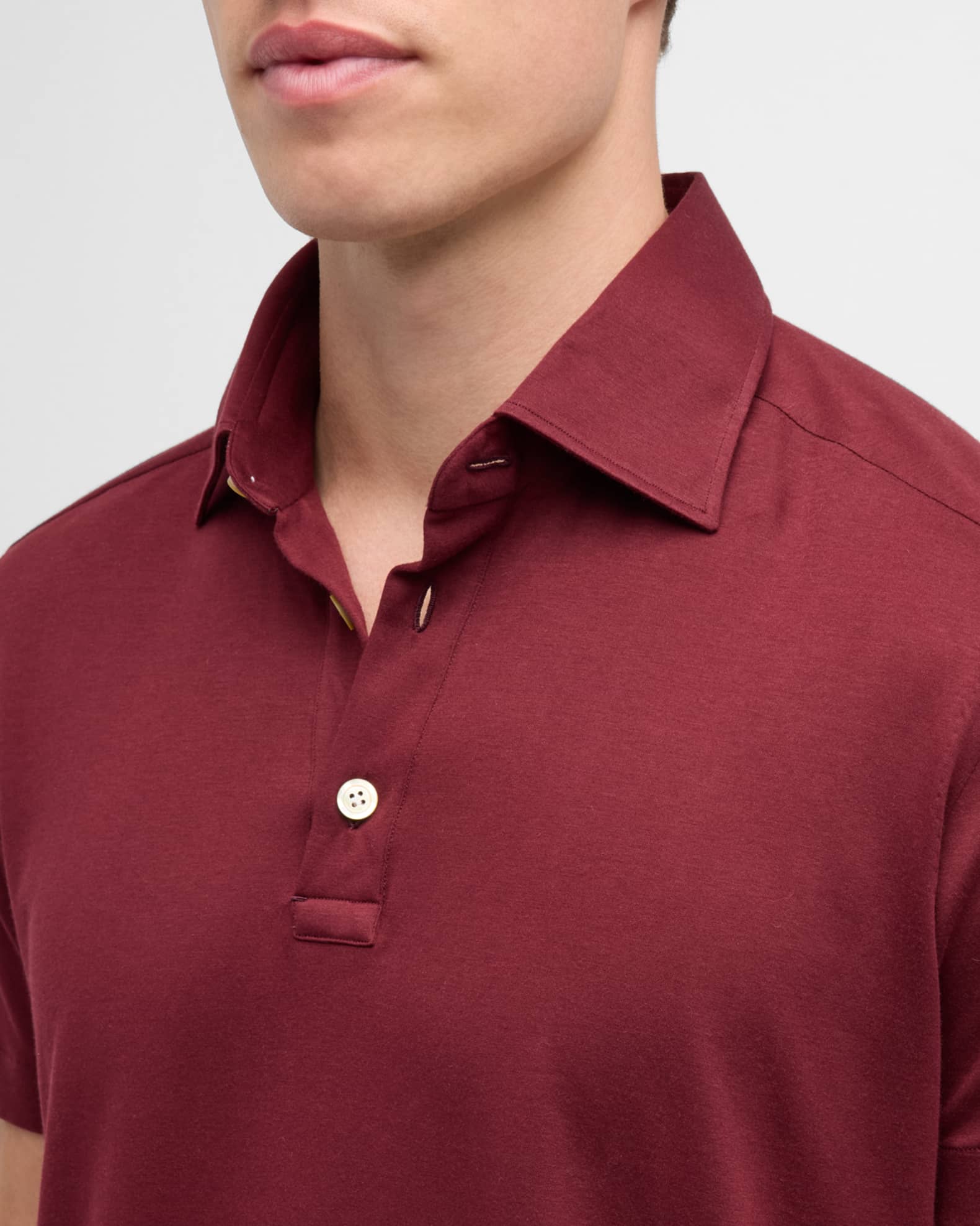 Kiton Men's Cotton Polo Shirt | Neiman Marcus