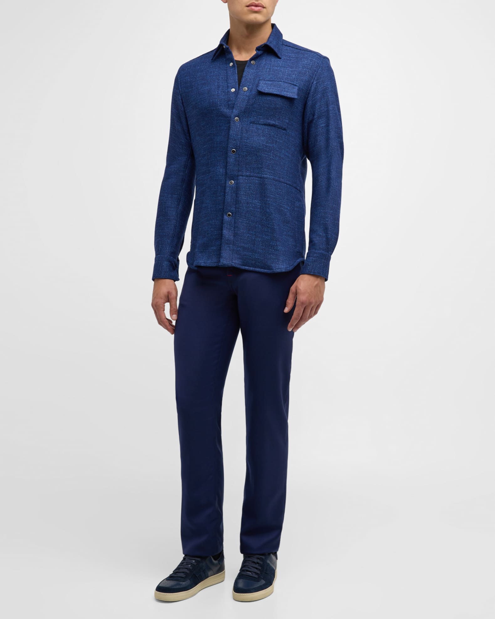 Kiton Men's Wool Straight Fit 5-Pocket Pants | Neiman Marcus