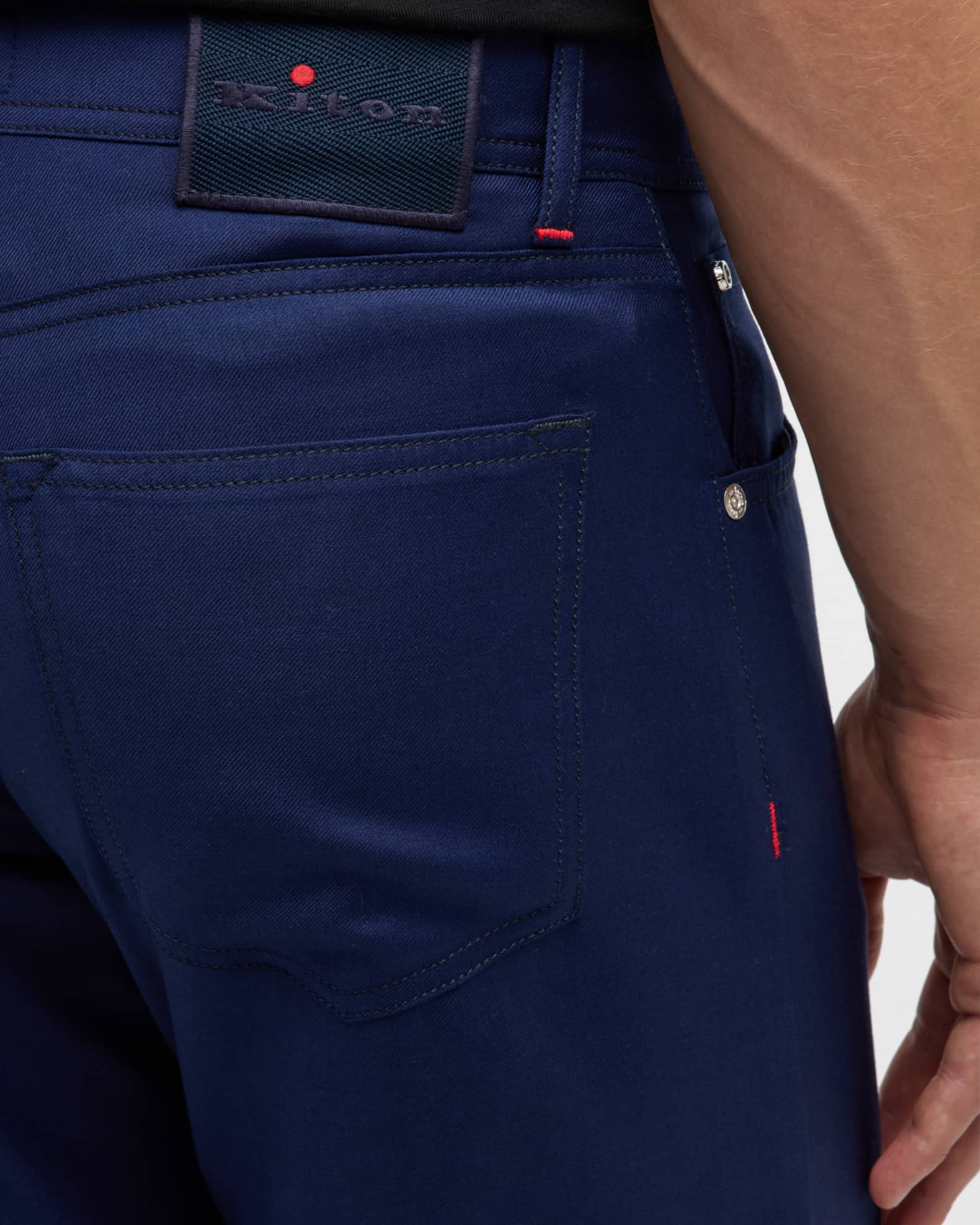 Kiton Men's Wool Straight Fit 5-Pocket Pants | Neiman Marcus