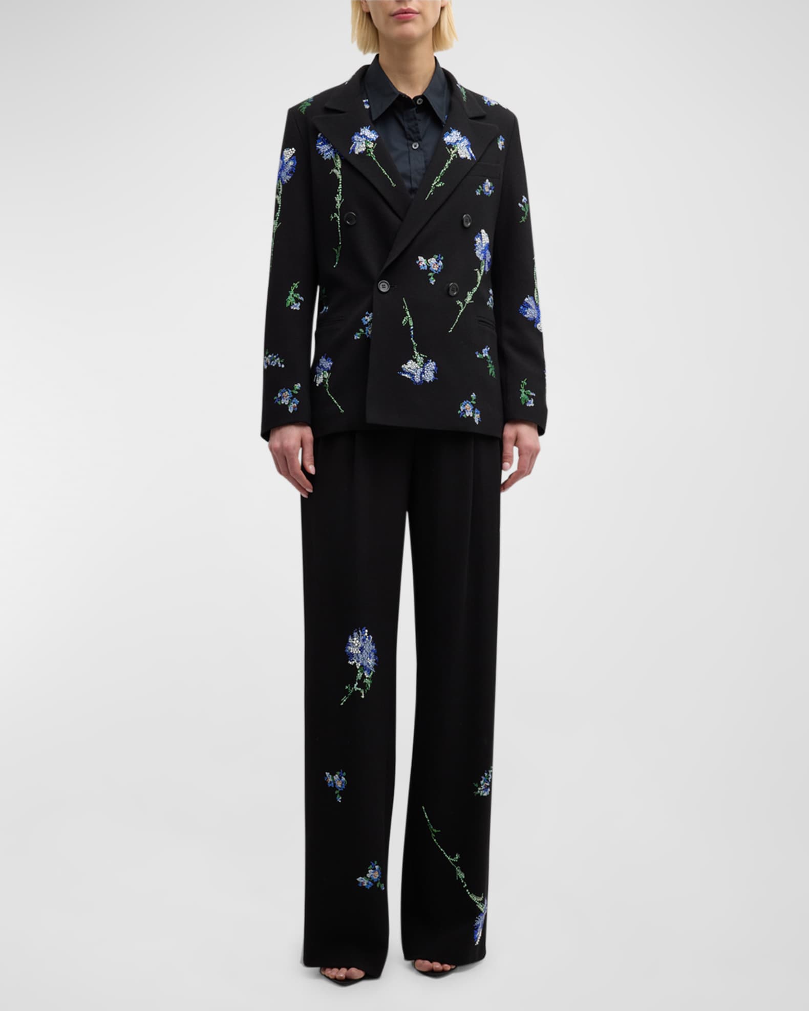 Cecil Beaton Blue Carnation Suit | Neiman Marcus