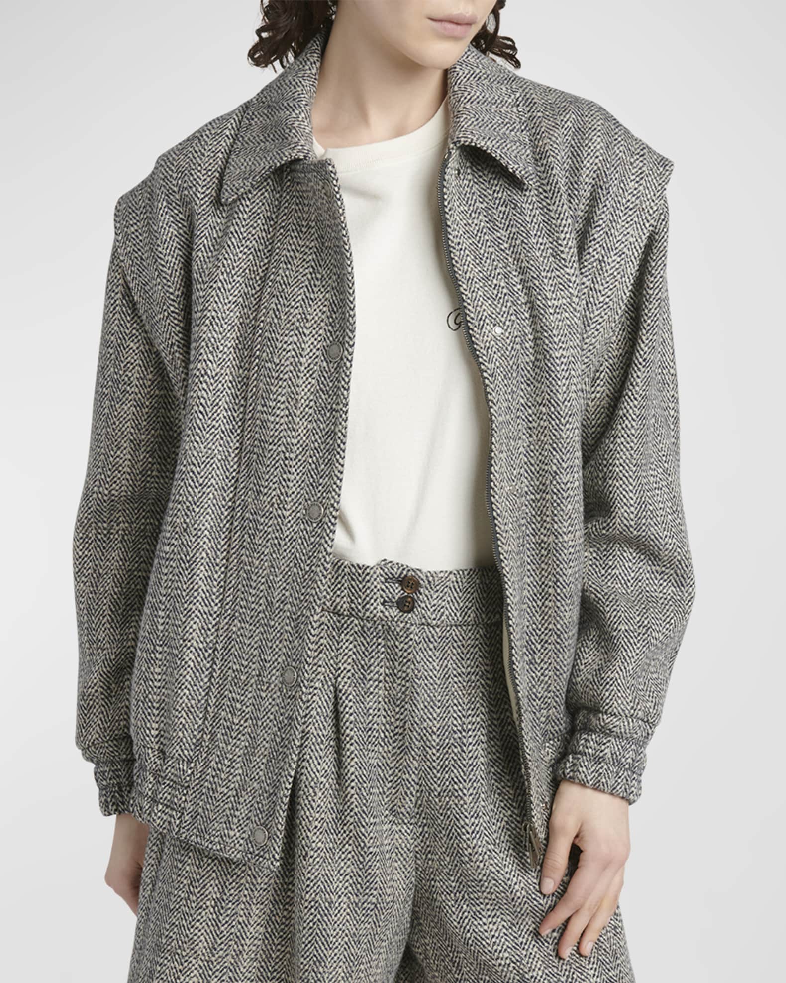 Golden Goose Journey Herringbone Bomber Jacket | Neiman Marcus