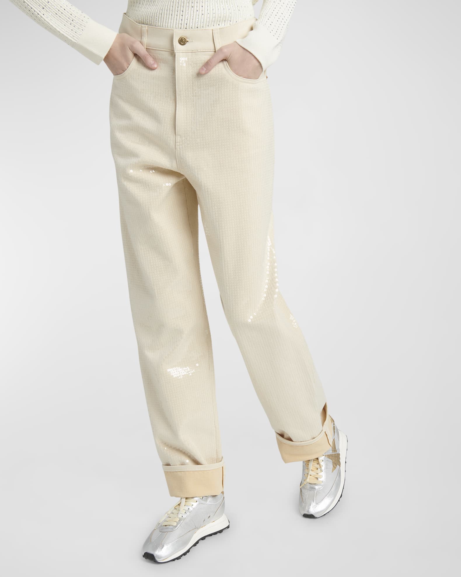 Golden Goose Journey Kim Sequined Jeans | Neiman Marcus