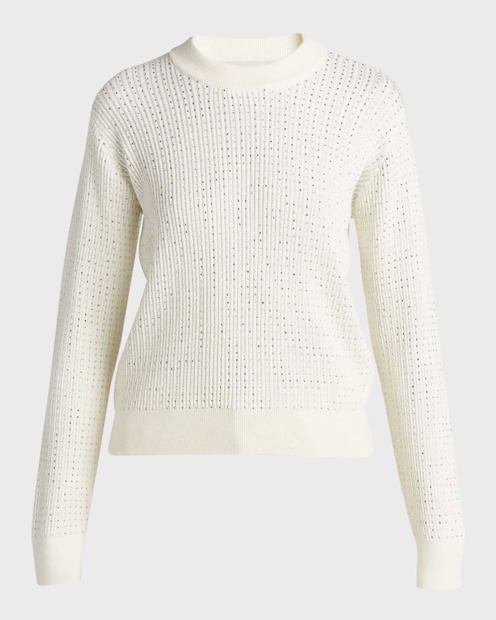 Golden Goose Journey Crewneck Crystal Embellished Sweater | Neiman Marcus