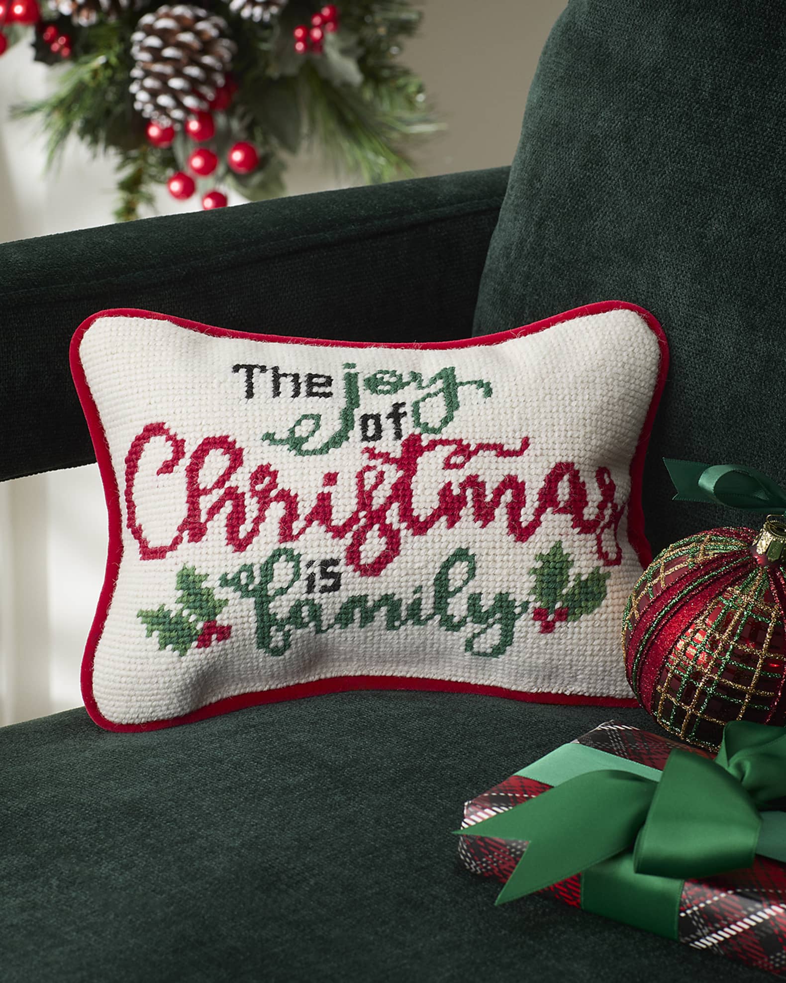 C & F Enterprises Joy of Christmas Decorative Pillow, 6.5" x 9 ...