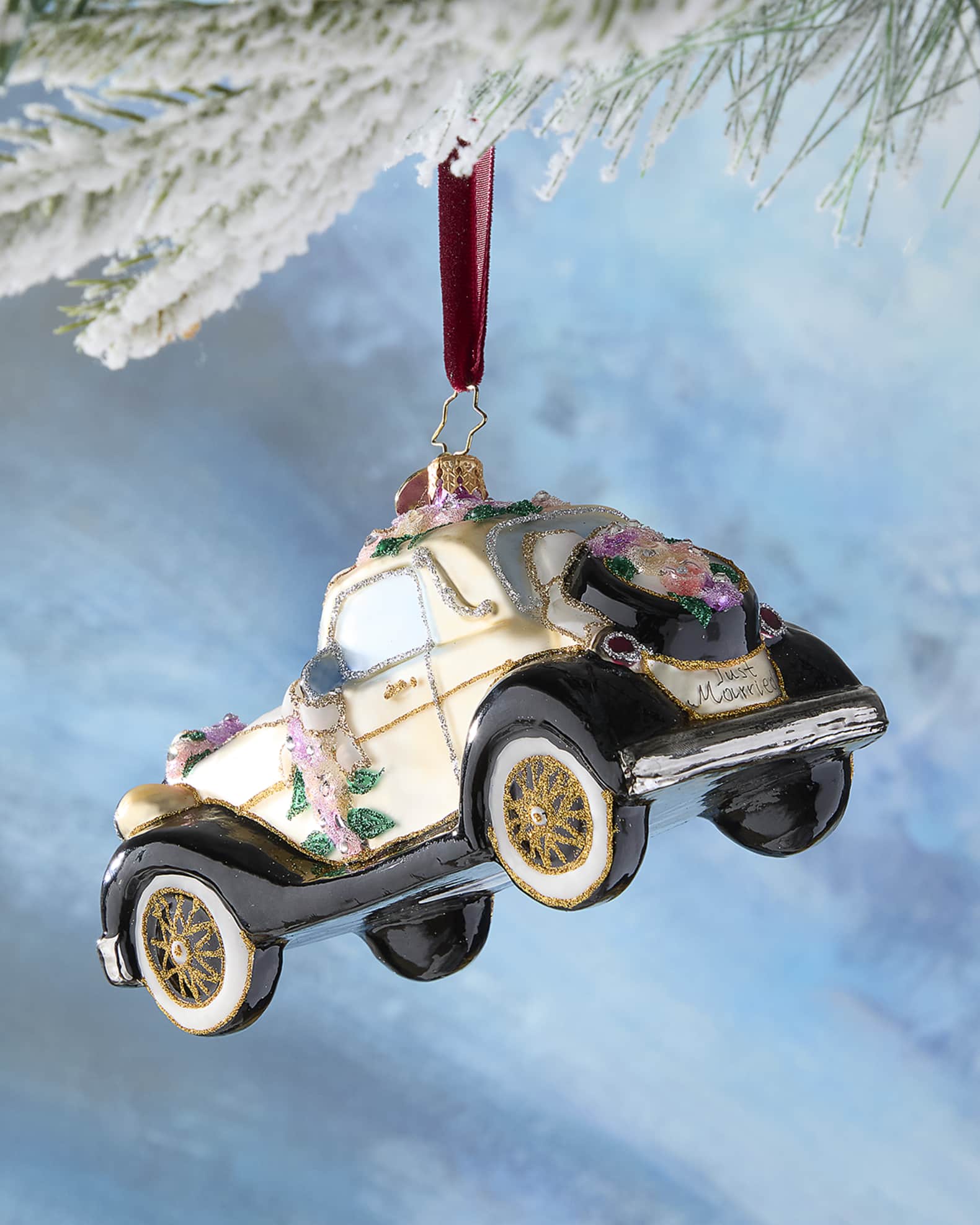 Christopher Radko Wedding Day Wheels Christmas Ornament | Neiman Marcus