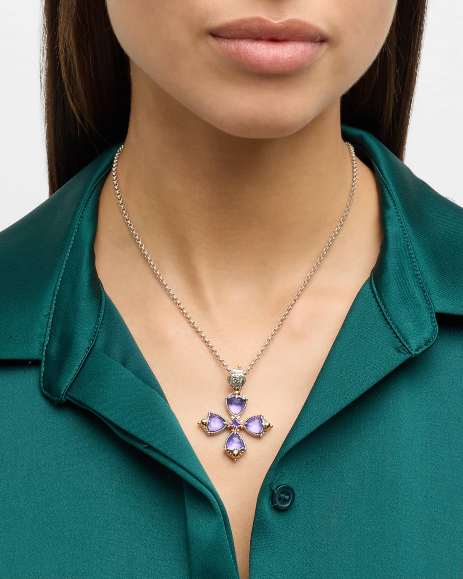 Konstantino Gen K 2 Sterling Silver and 18K Gold Pendant | Neiman Marcus