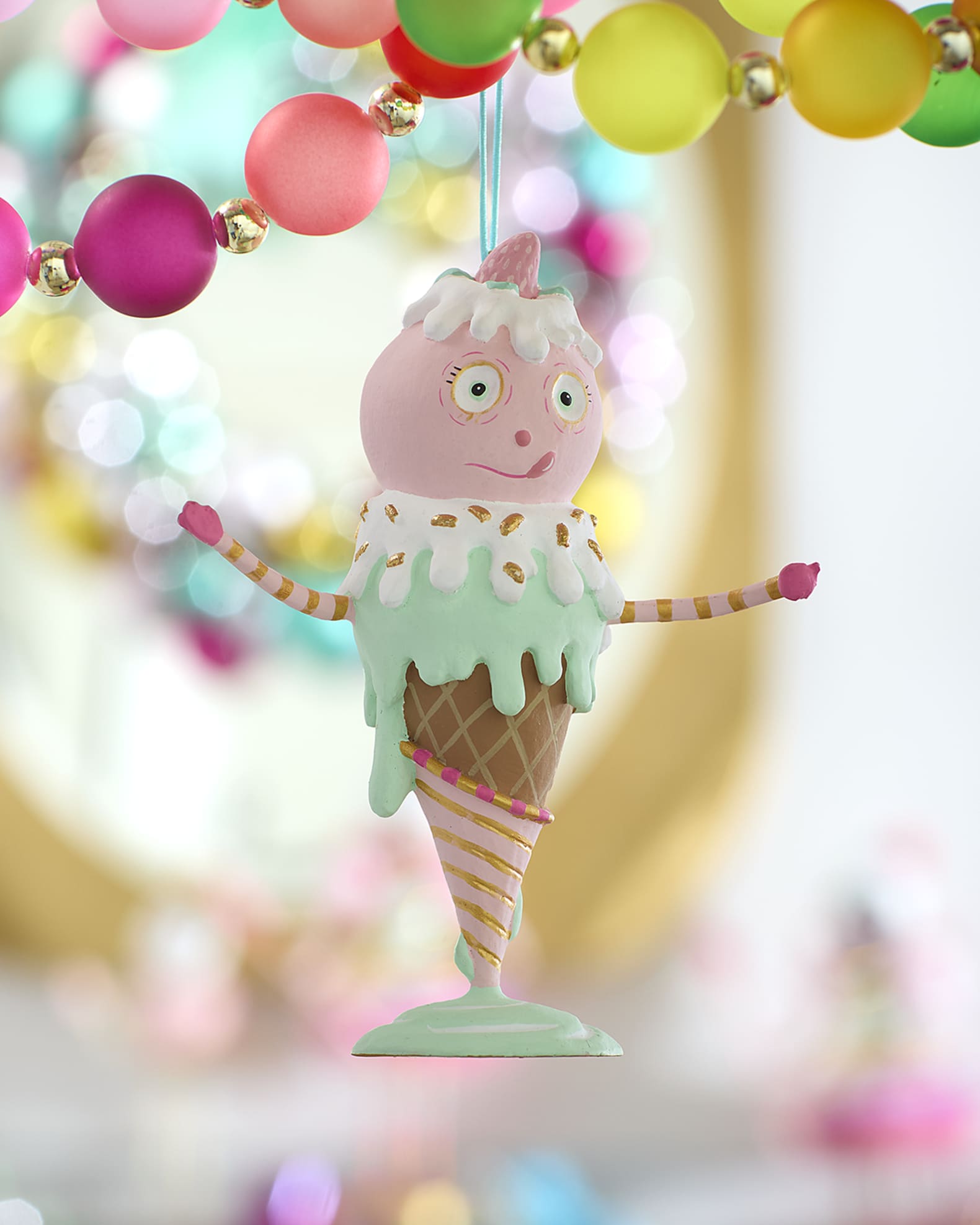 Glitterville Ice Creamy Christmas Ornament | Neiman Marcus