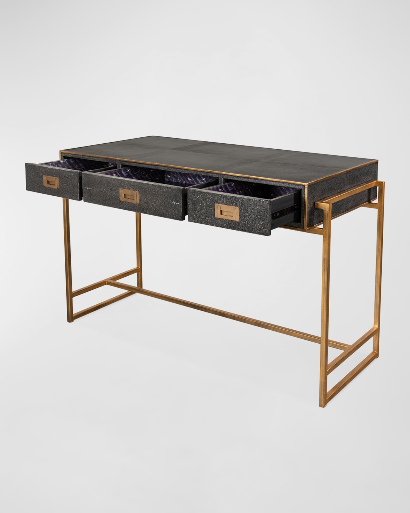 Sarreid Shagreen Leather Desk | Neiman Marcus