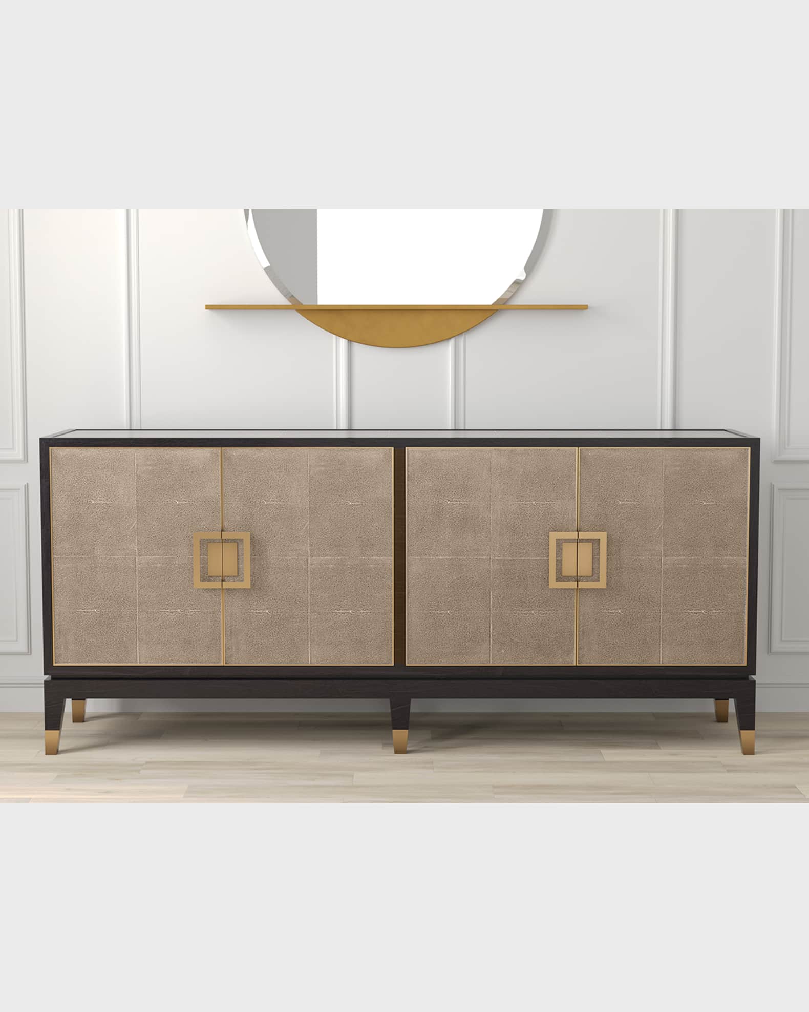 Sarreid Beto 4-Door Faux Shagreen Sideboard | Neiman Marcus