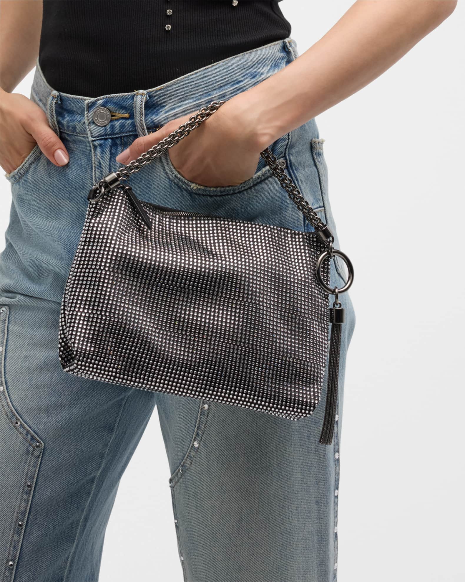 Jimmy Choo Callie Embellished Shoulder Bag | Neiman Marcus