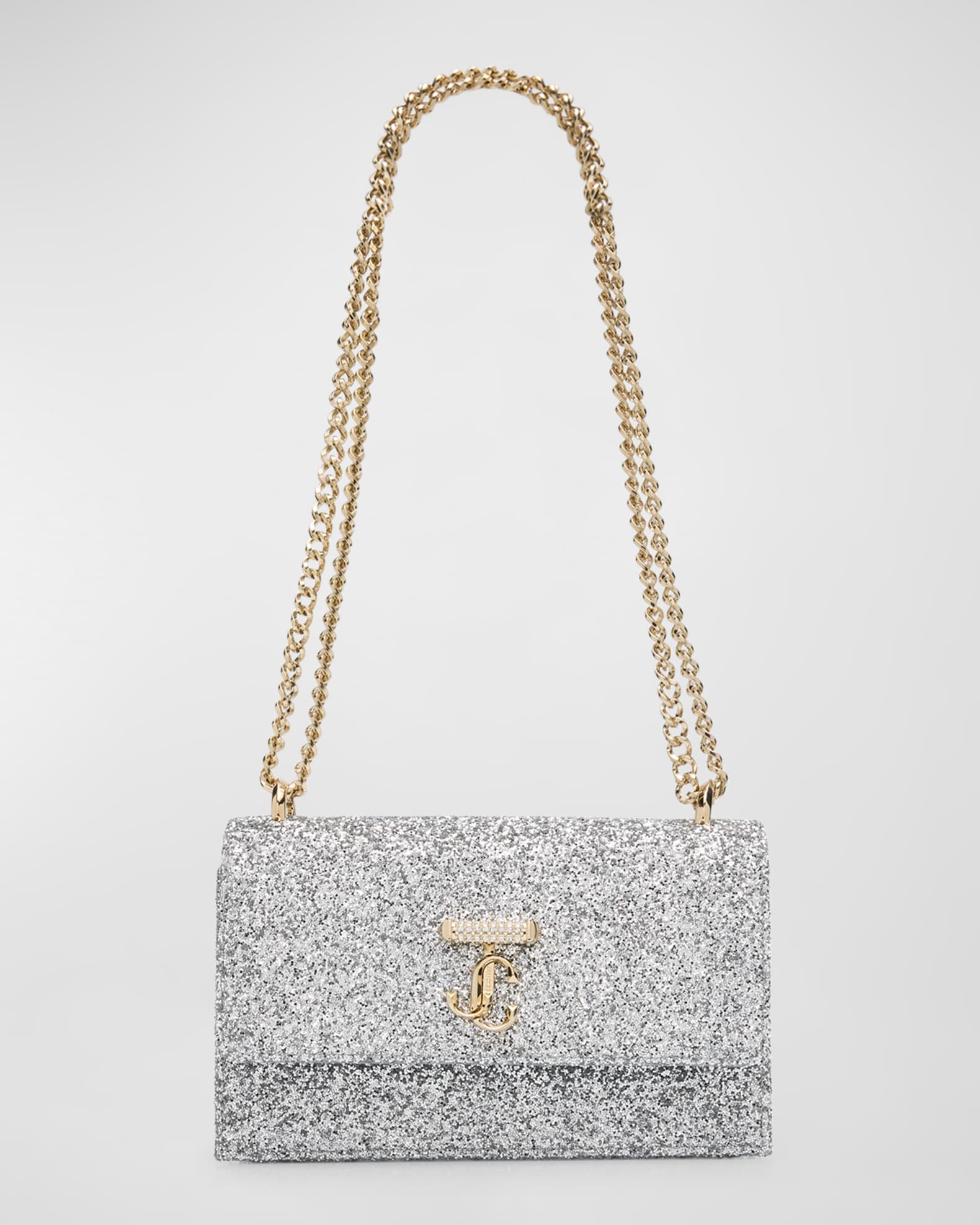 Jimmy Choo Bohemia Flap Glitter Chain Shoulder Bag | Neiman Marcus