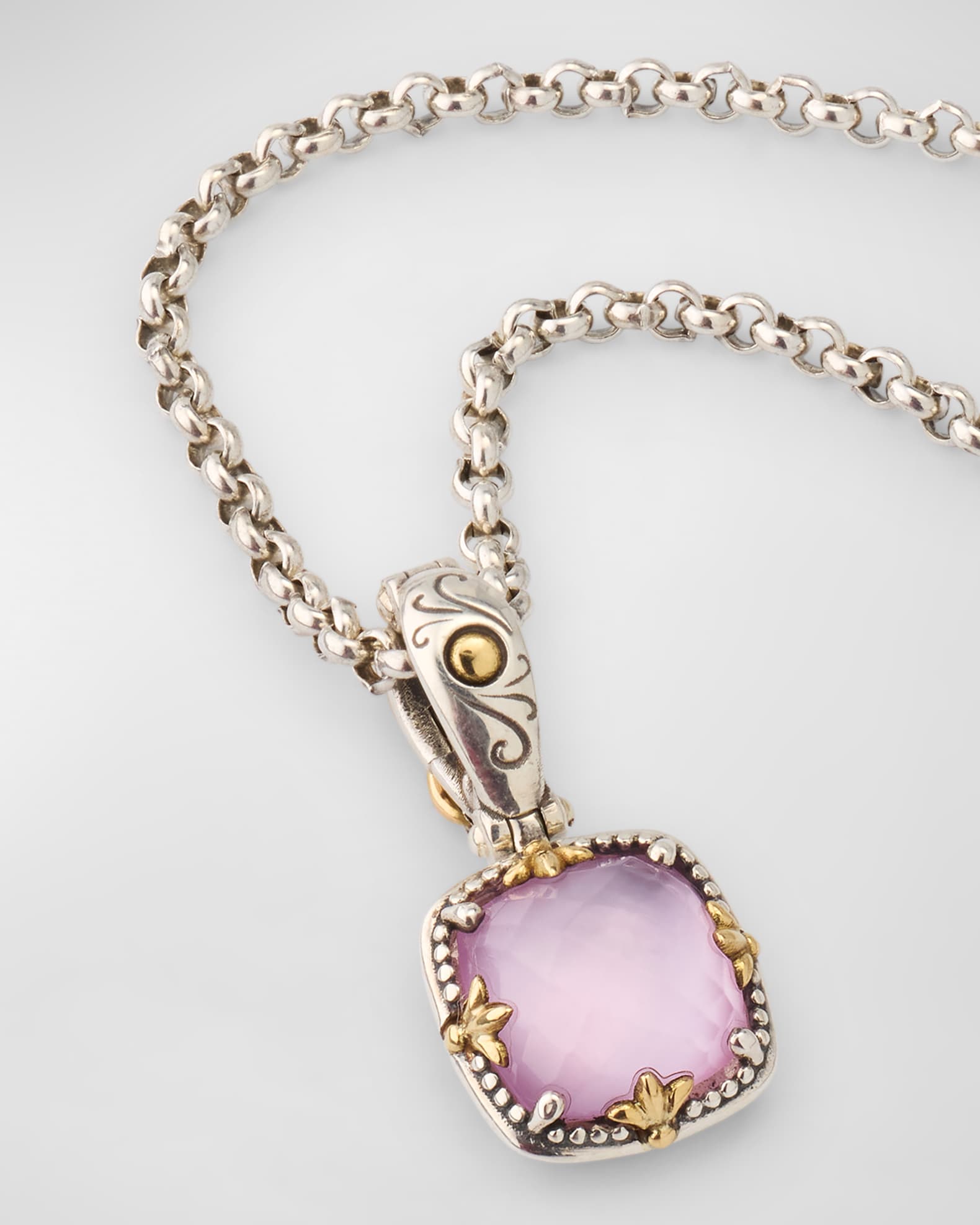 Konstantino Gen K 2 Sterling Silver and 18K Gold Rock Crystal Pendant ...