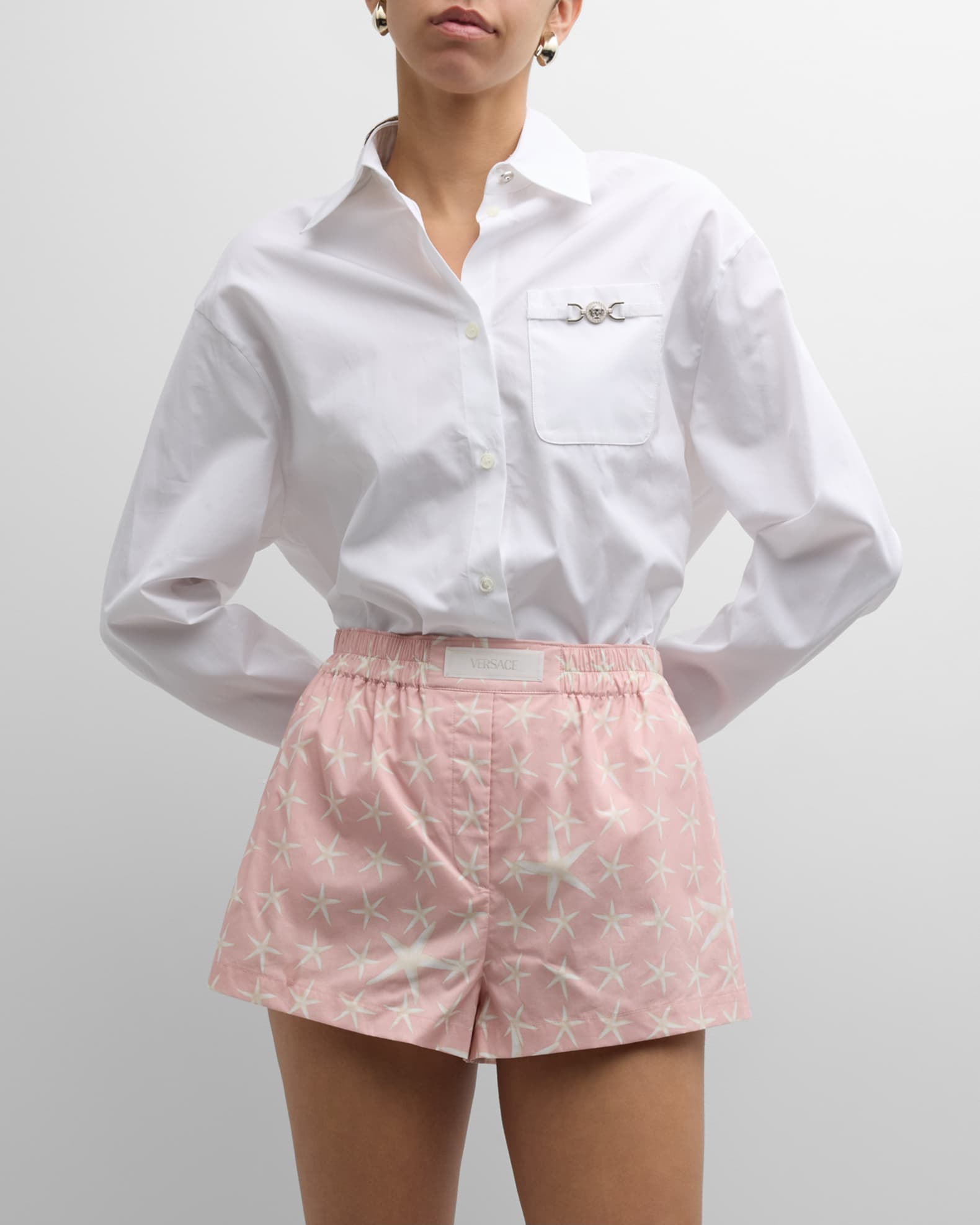 Versace Starfish Print Boxer Shorts | Neiman Marcus