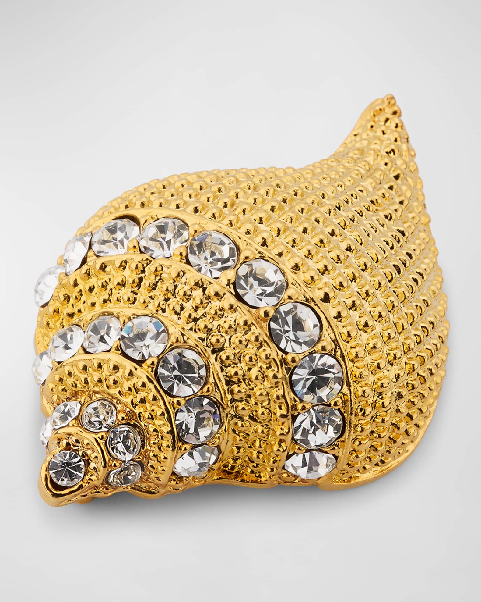 Kenneth Jay Lane Seashell with Crystal Accent Pin | Neiman Marcus