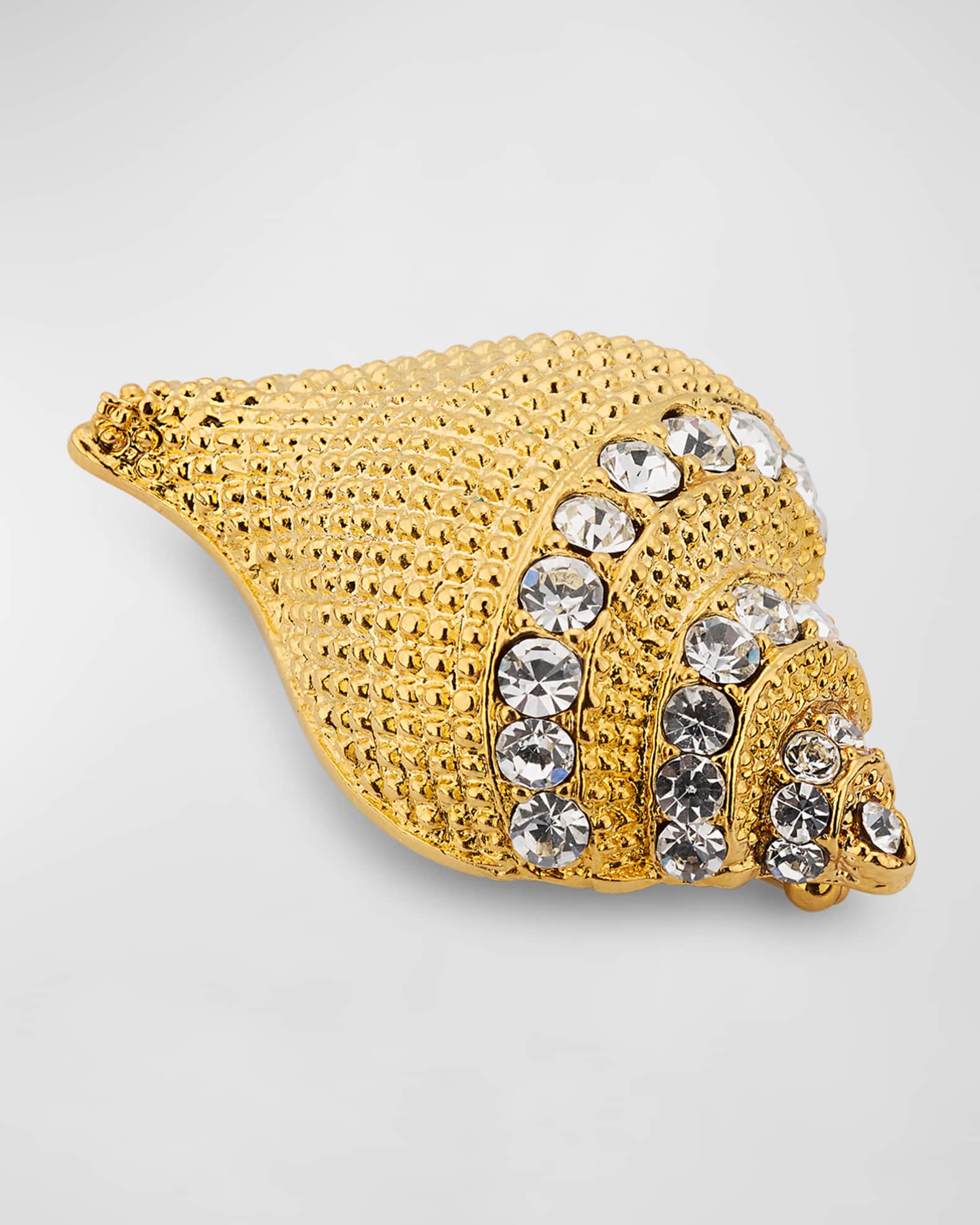 Kenneth Jay Lane Seashell with Crystal Accent Pin | Neiman Marcus