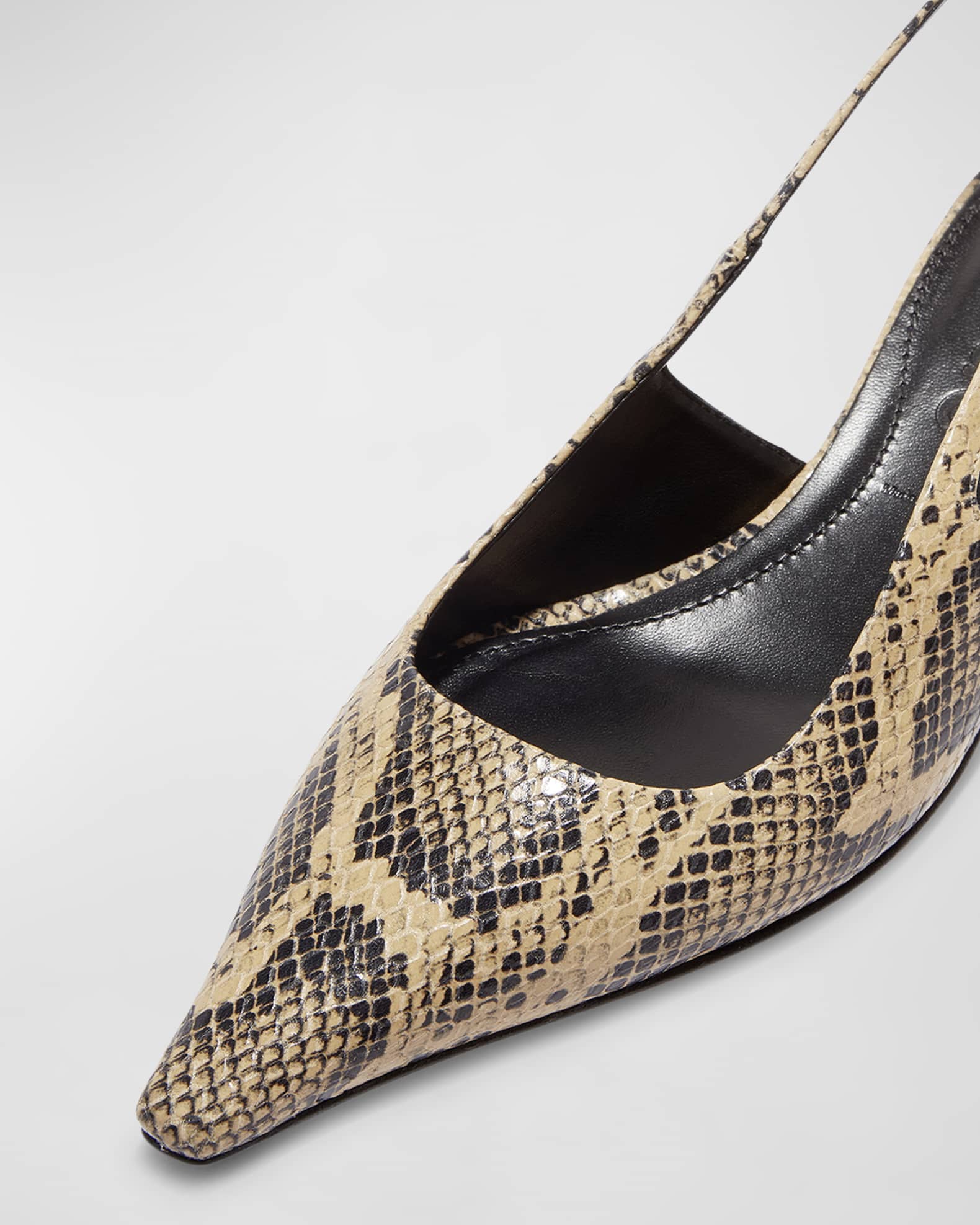 Aeyde Catrina Snake-Embossed Slingback Pumps | Neiman Marcus