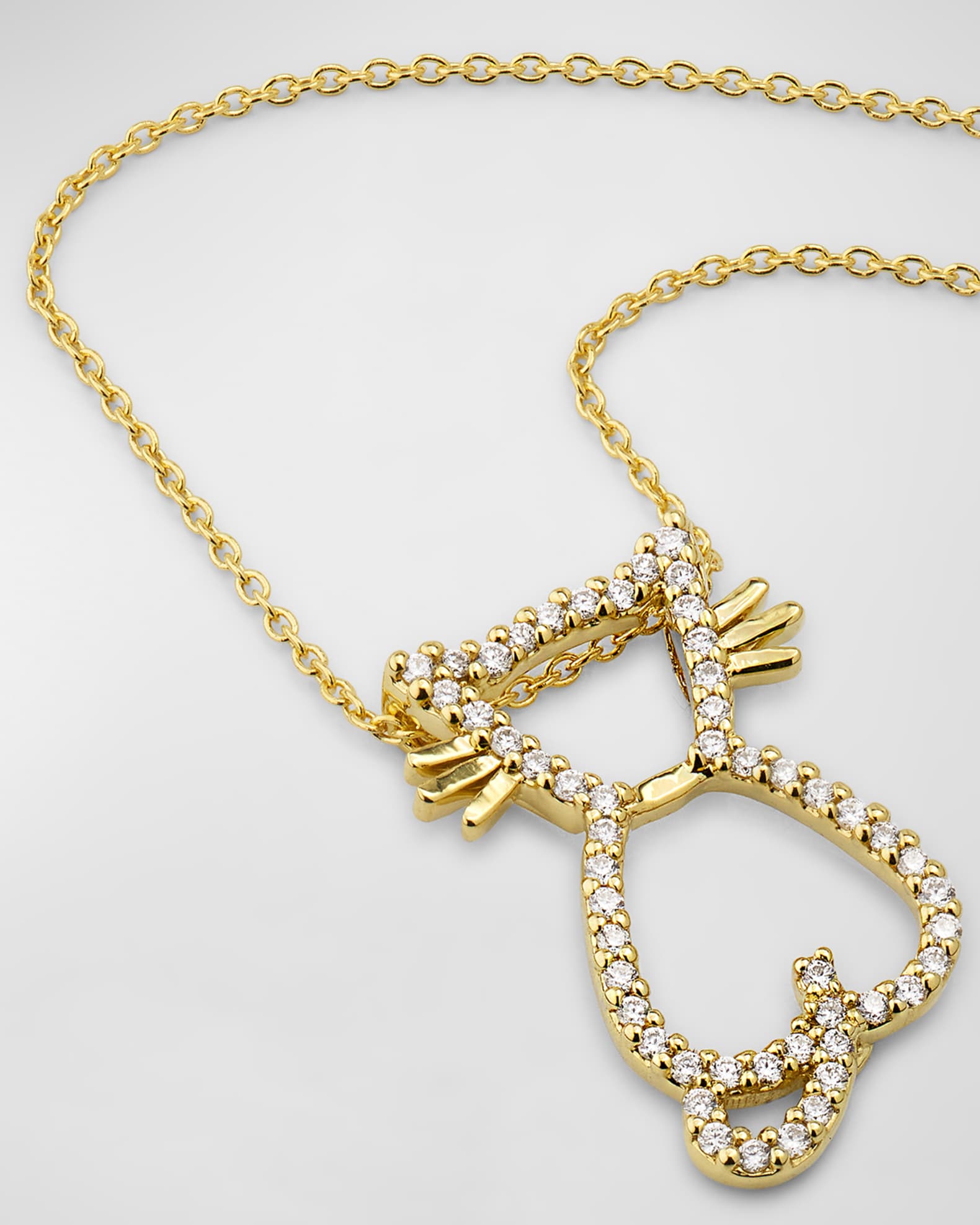 Roberto Coin 18K Yellow Gold Diamond Cat Necklace | Neiman Marcus