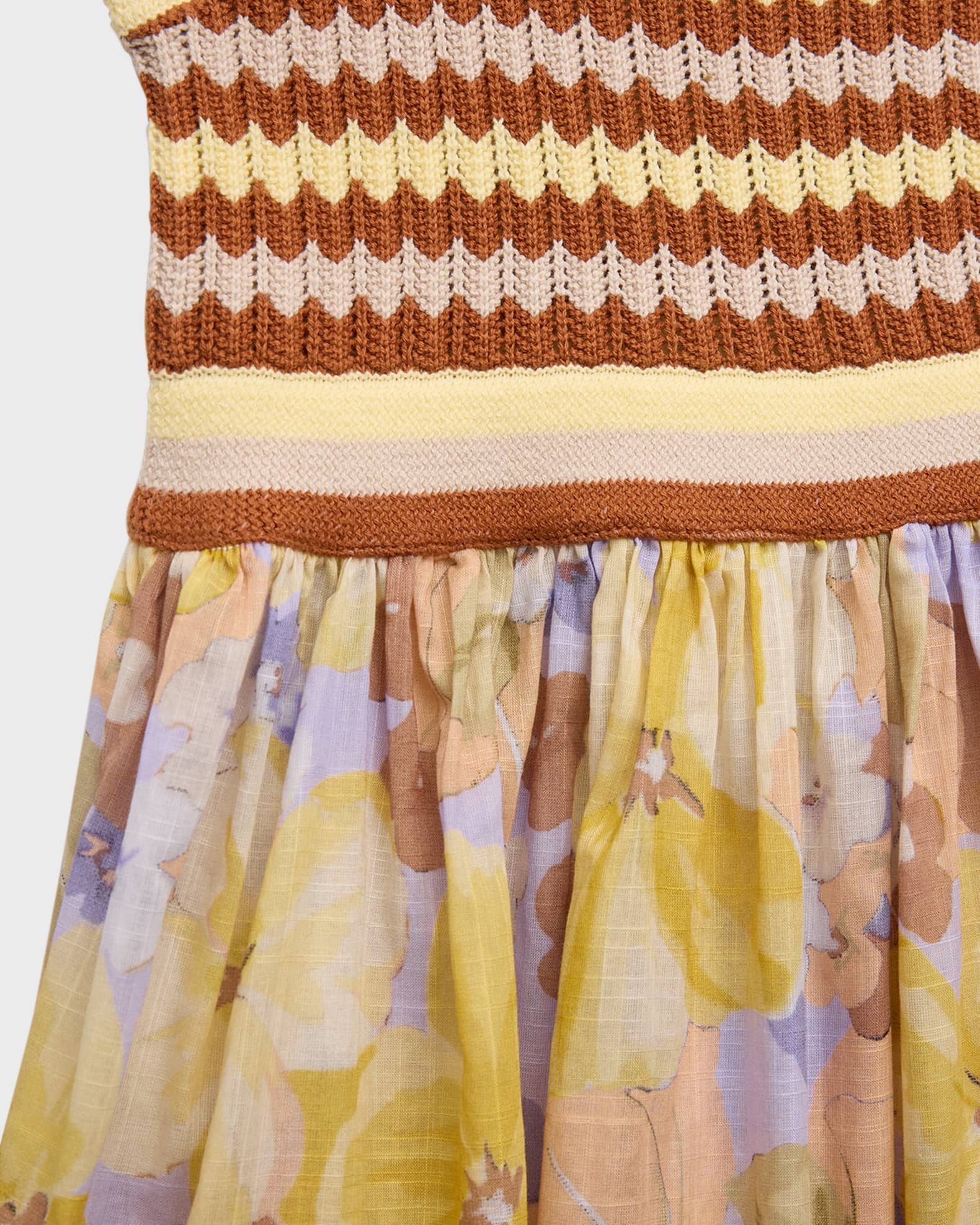 Zimmermann Girl's Knit Top Woven Combo Dress, Size 1-12 | Neiman Marcus