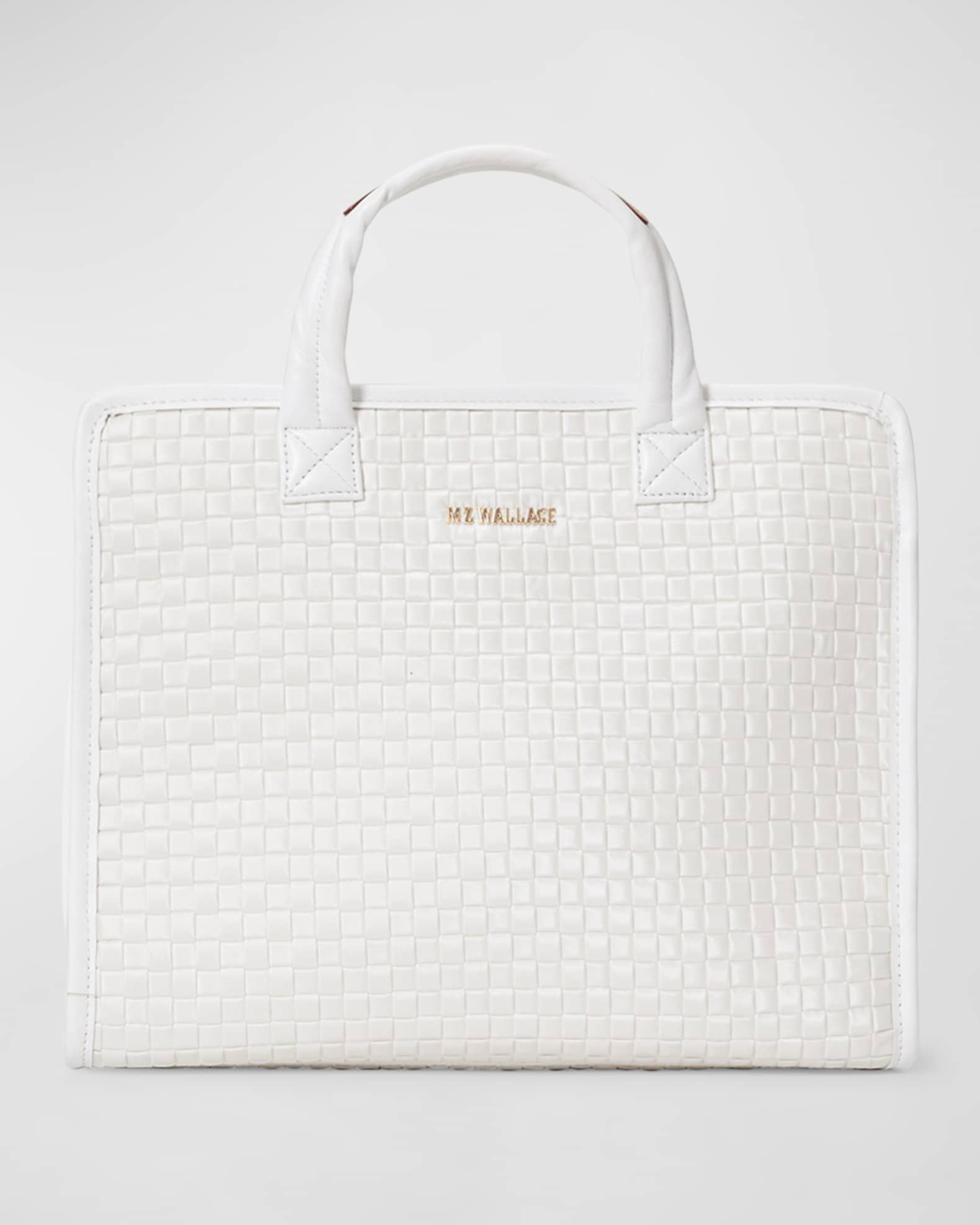 MZ WALLACE Medium Woven Nylon Box Tote Bag | Neiman Marcus