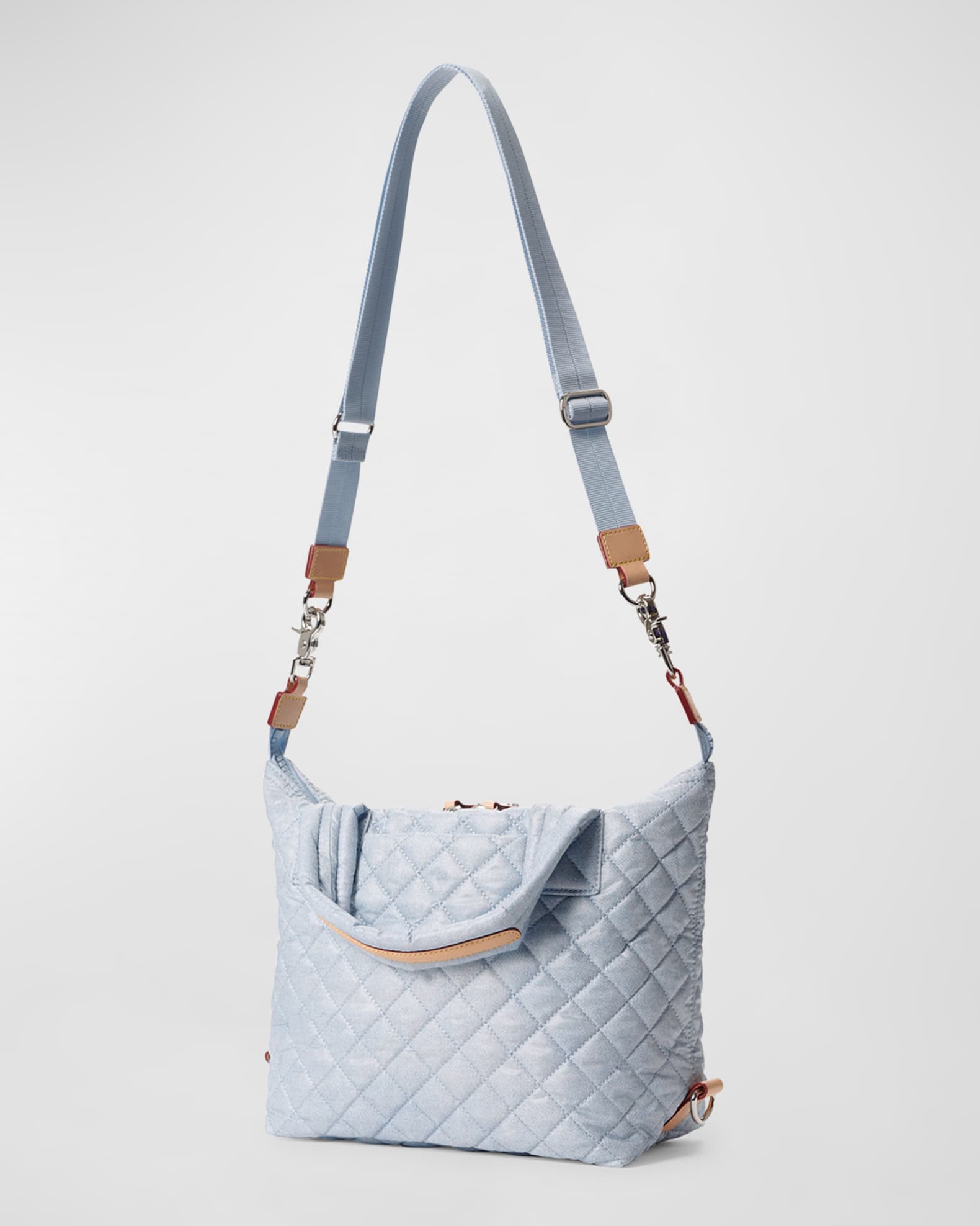 MZ WALLACE Sutton Deluxe Small Denim Quilted Crossbody Bag | Neiman Marcus