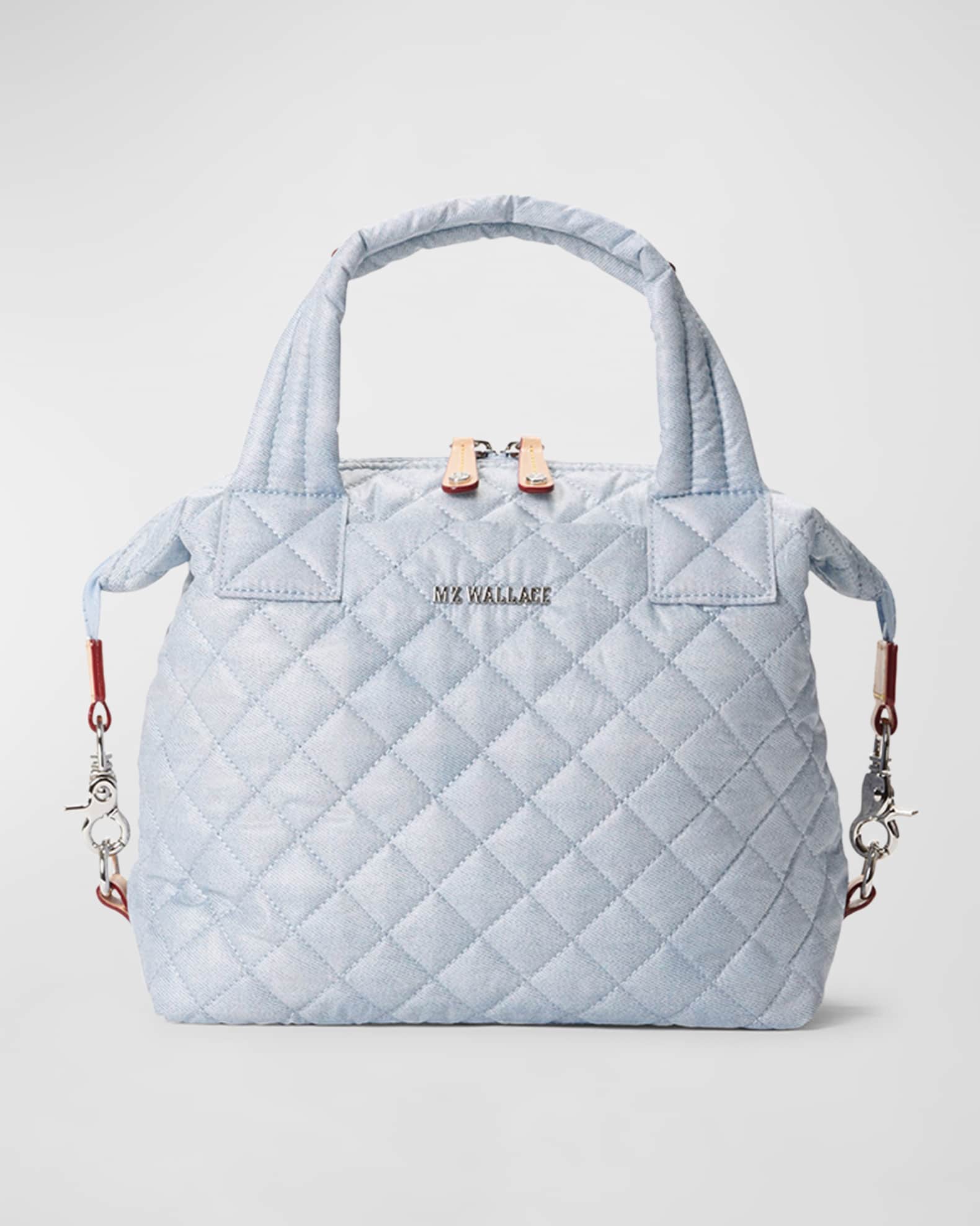 MZ WALLACE Sutton Deluxe Small Denim Quilted Crossbody Bag | Neiman Marcus