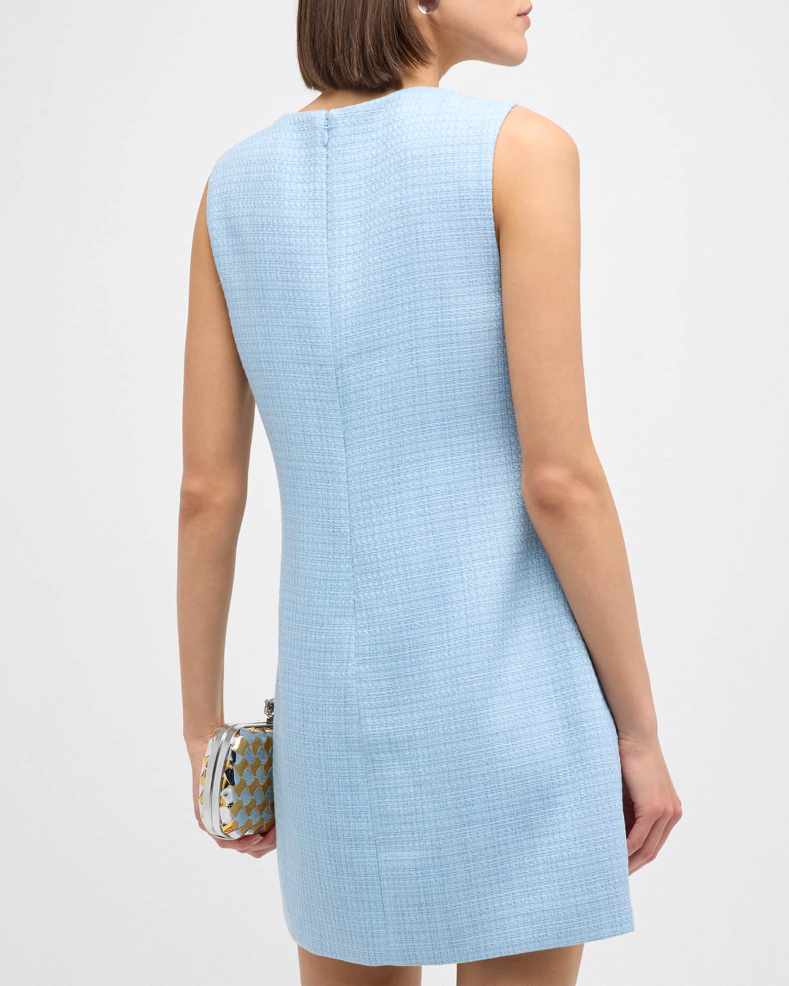 Eden Cutout Embellished Tweed Mini Dress | Neiman Marcus