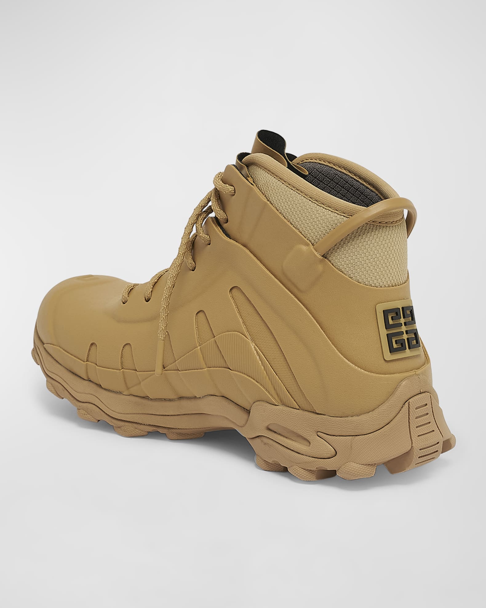 Givenchy Men's High Rubber Lace-Up Boots | Neiman Marcus