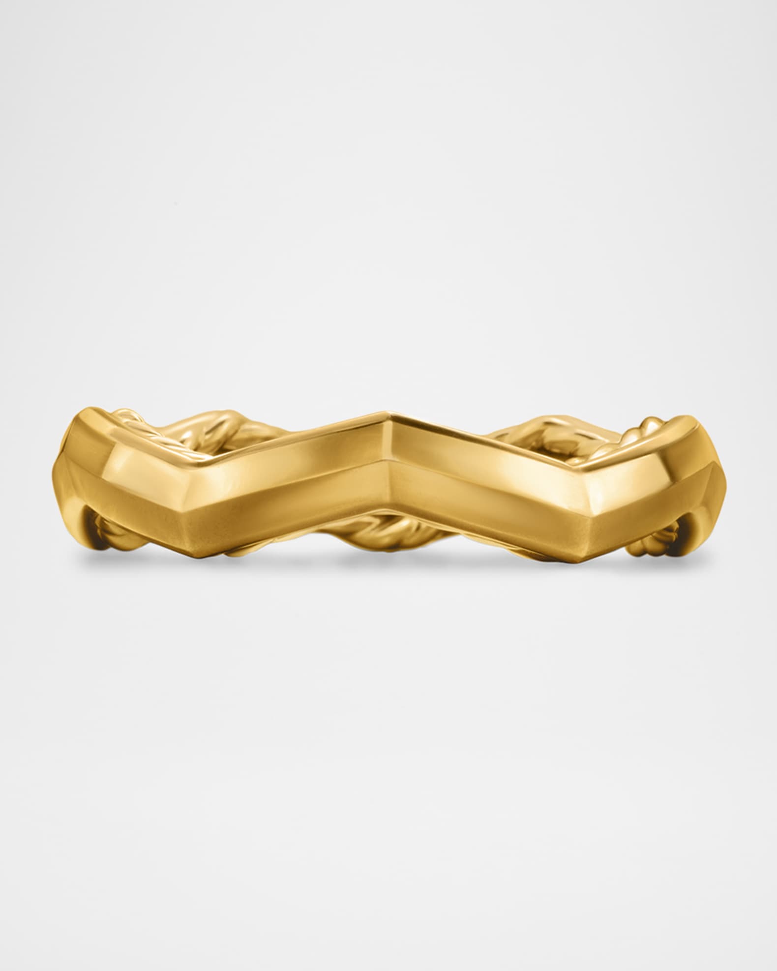 David Yurman Zig Zag Stax Ring in 18K Gold, 3mm | Neiman Marcus