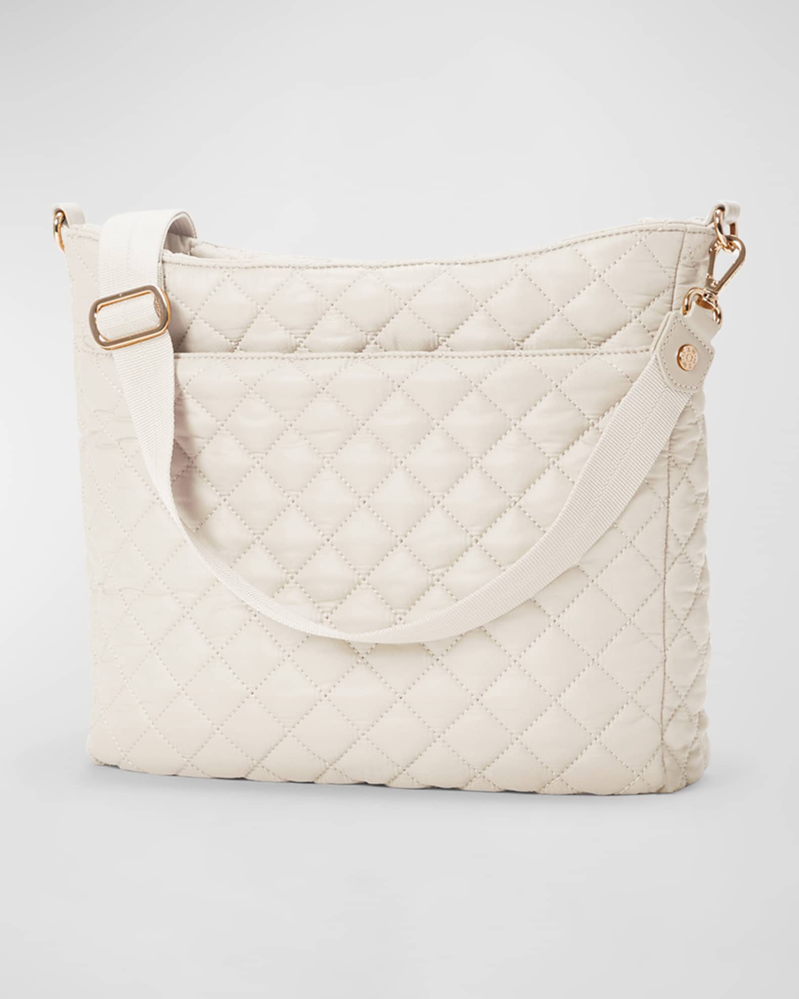 MZ WALLACE Crosby Zip Quilted Nylon Hobo Bag | Neiman Marcus