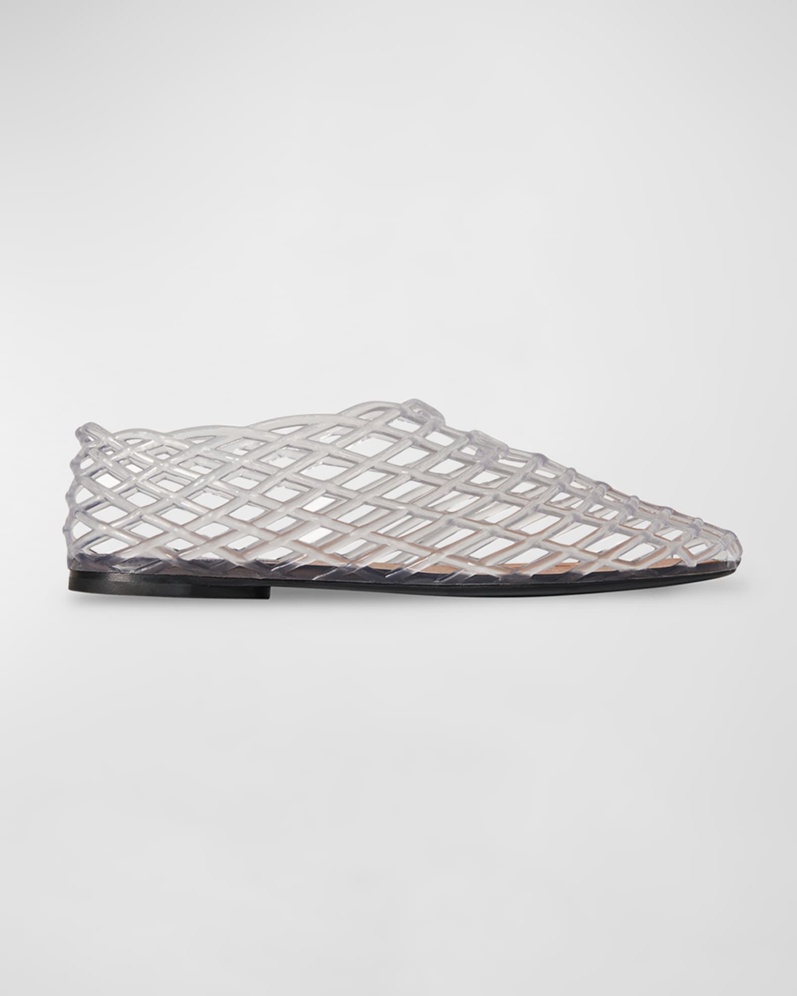 THE ROW Mara Rubber Mesh Ballerina Flats | Neiman Marcus