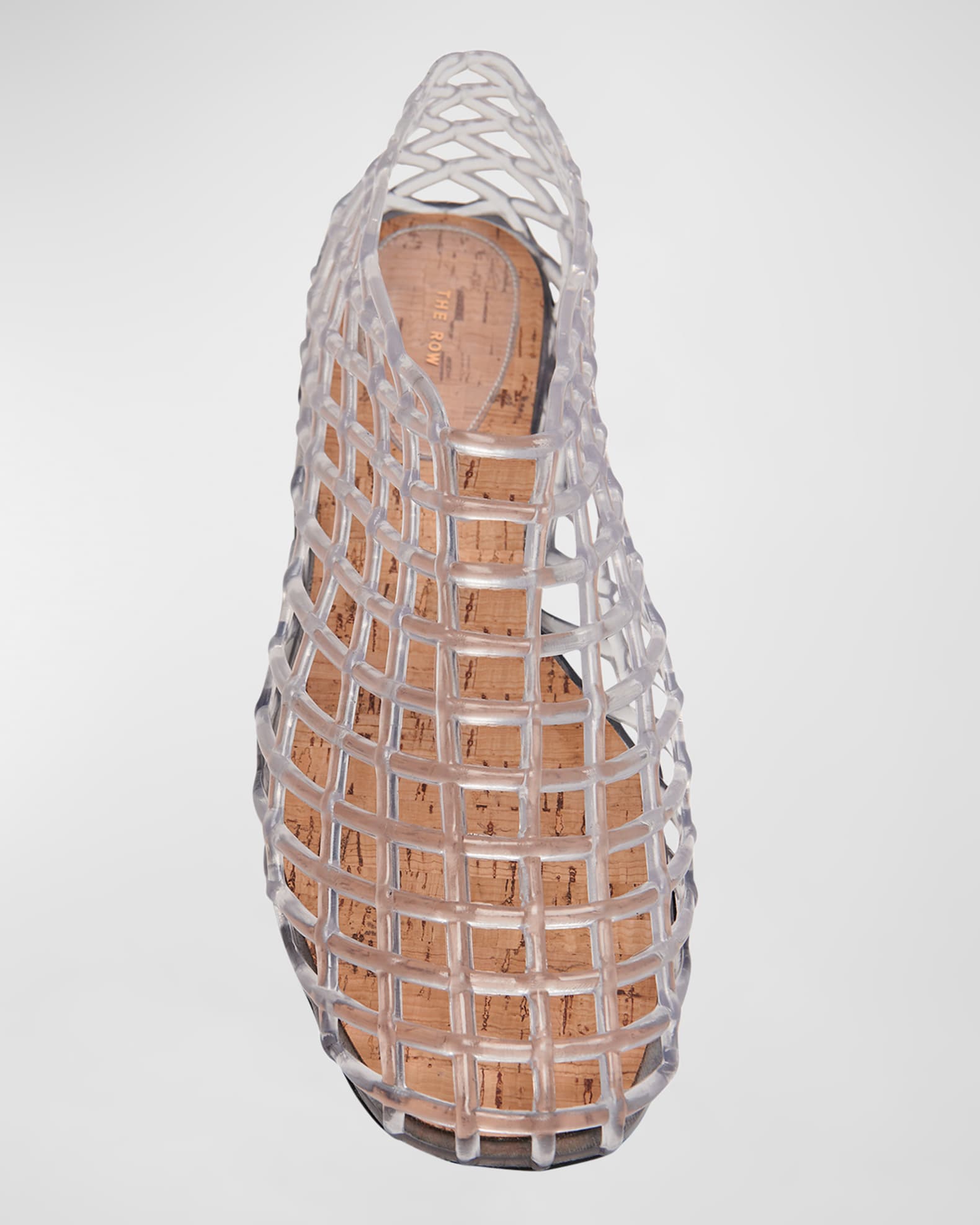 THE ROW Mara Rubber Mesh Ballerina Flats | Neiman Marcus