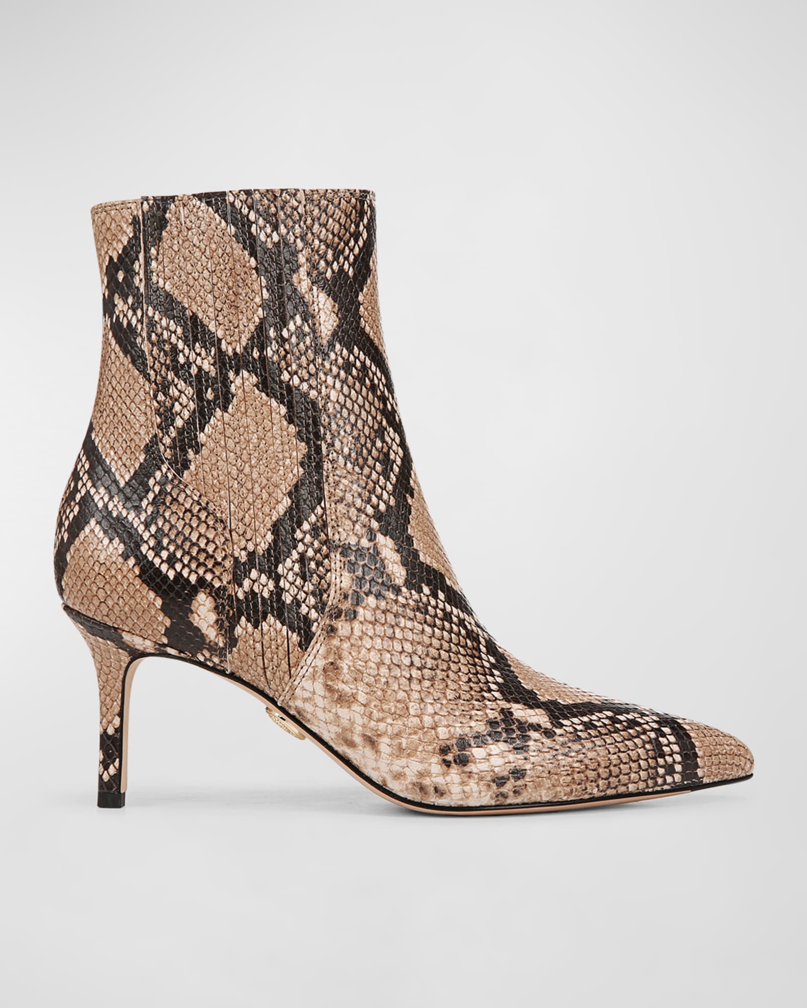 Veronica Beard Lisa Snake-Embossed Stiletto Booties | Neiman Marcus